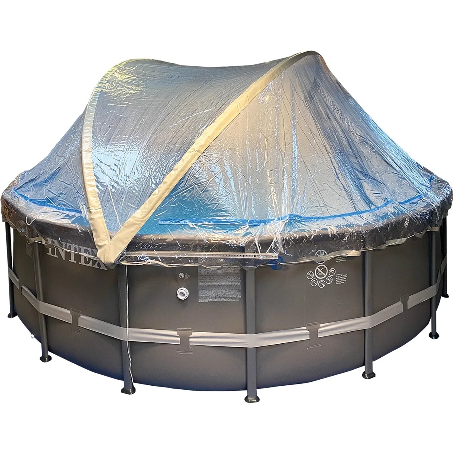 Chemoform Pool-Abdeckung Cabrio Dom für Frame Pool Ø 488 cm x 145 cm ...