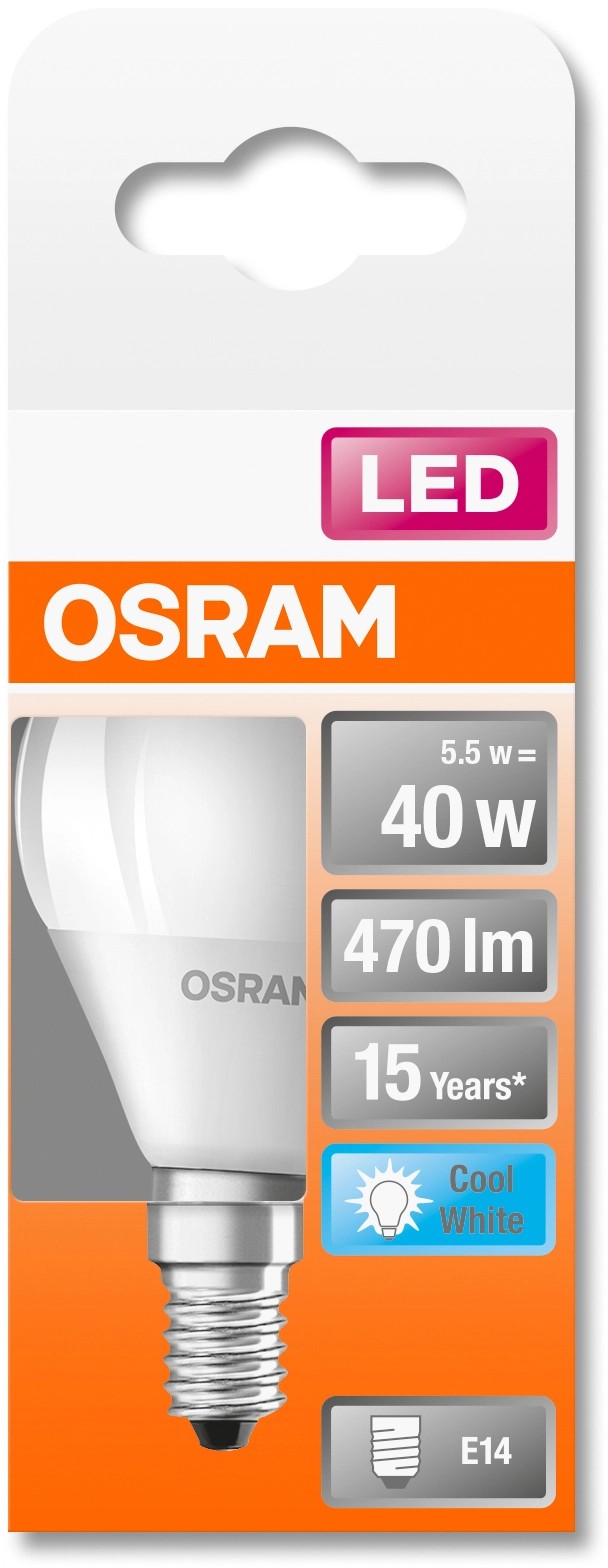 Osram LED-Leuchtmittel E14 Tropfenform 4,9 W 470 lm 8,2 x 4,5 cm (H x Ø) kaufen bei OBI