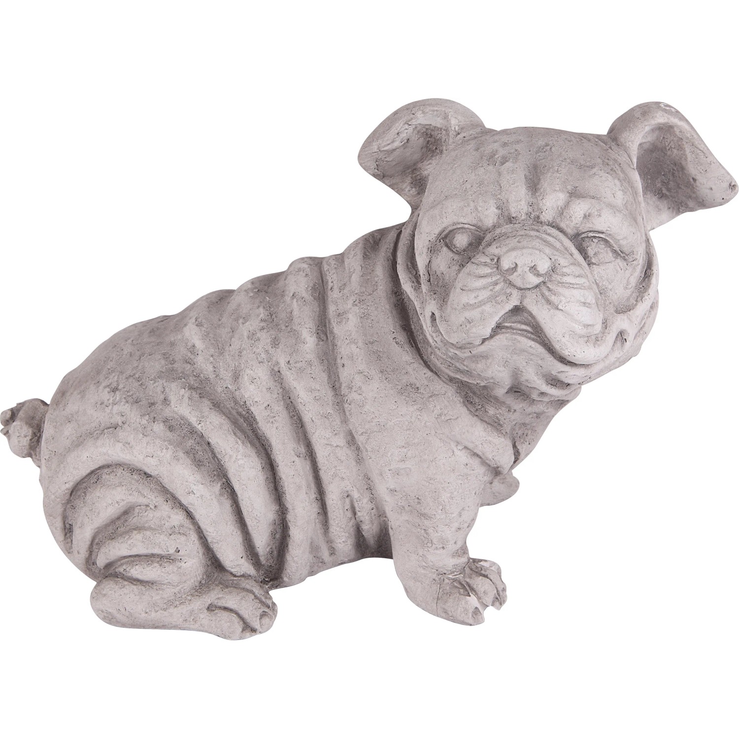 Gartenfigur Mopshund Sitzend 25,5 cm x 38,5 cm Weiß kaufen bei OBI