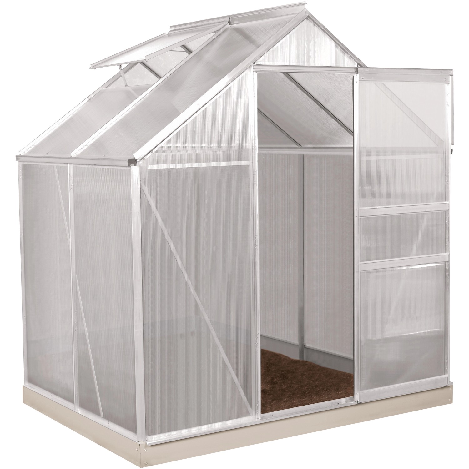 Vitavia Gewächshaus Planet 2500/ 6 mm HKP Alublank B 195 cm x T 131 cm ...