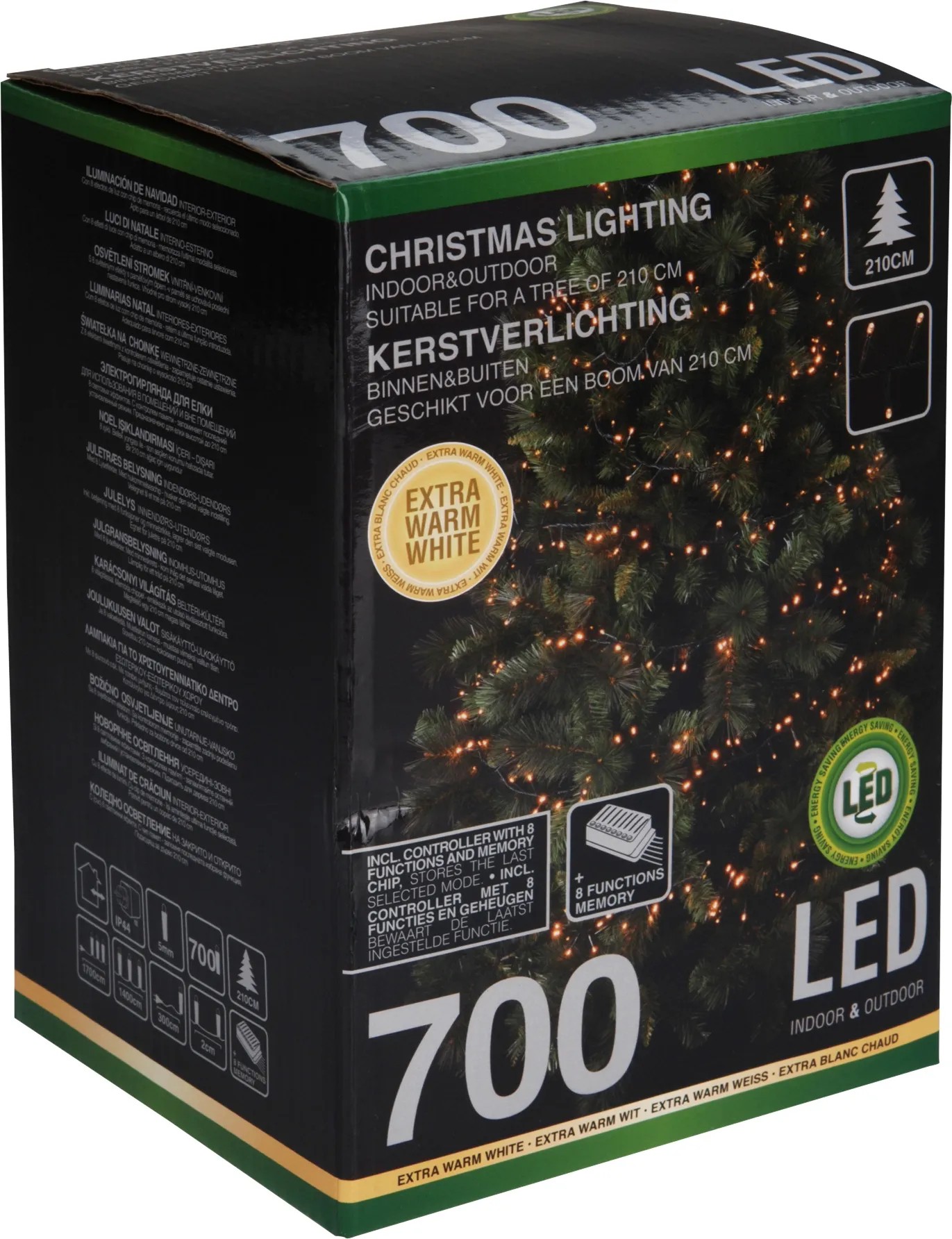 LED Lichterkette 700 warmweiße LEDs 8 Funktionen innen und außen kaufen ...