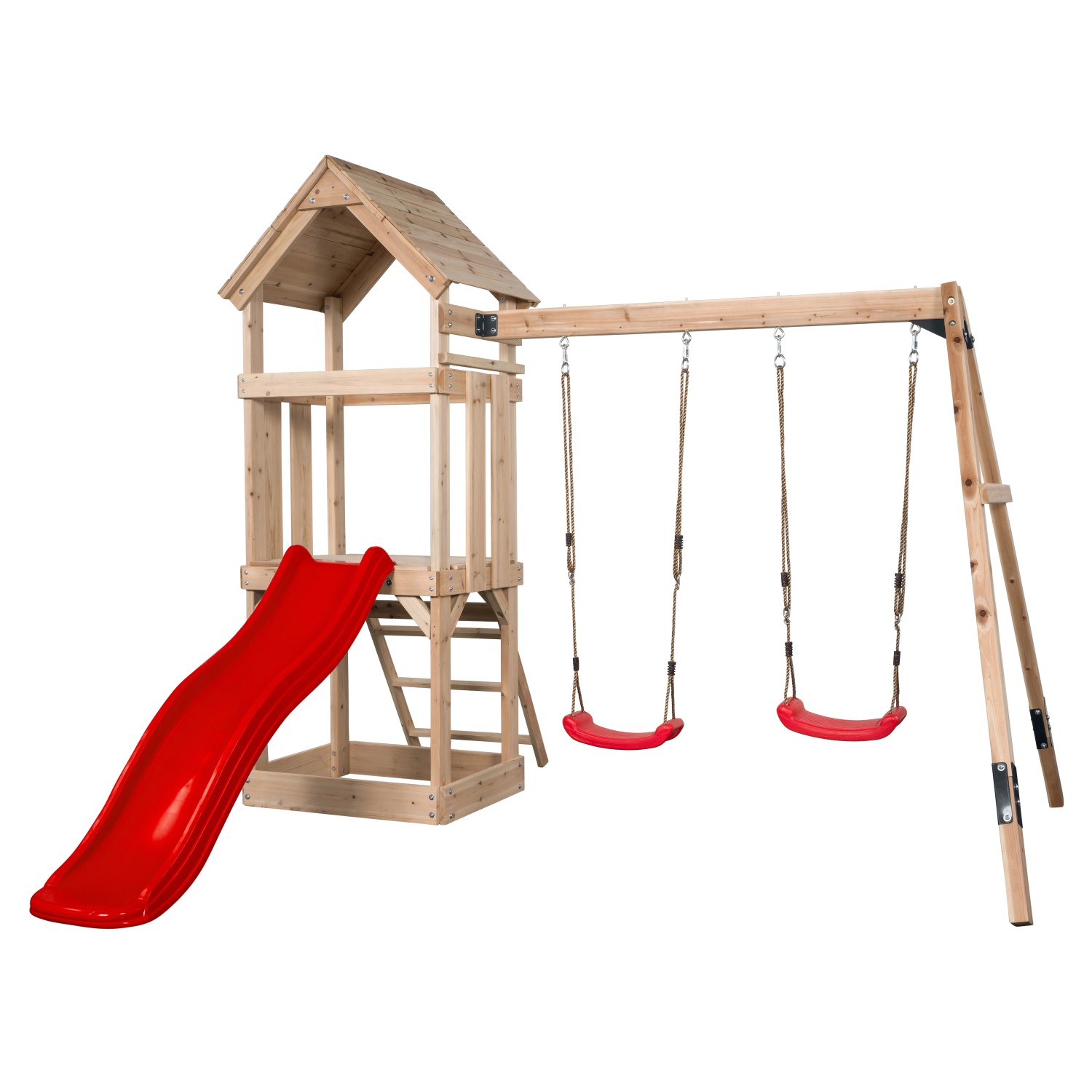 Swing King Spielturm Noa 234 cm x 265 cm x 280 cm Rot FSC® kaufen bei OBI