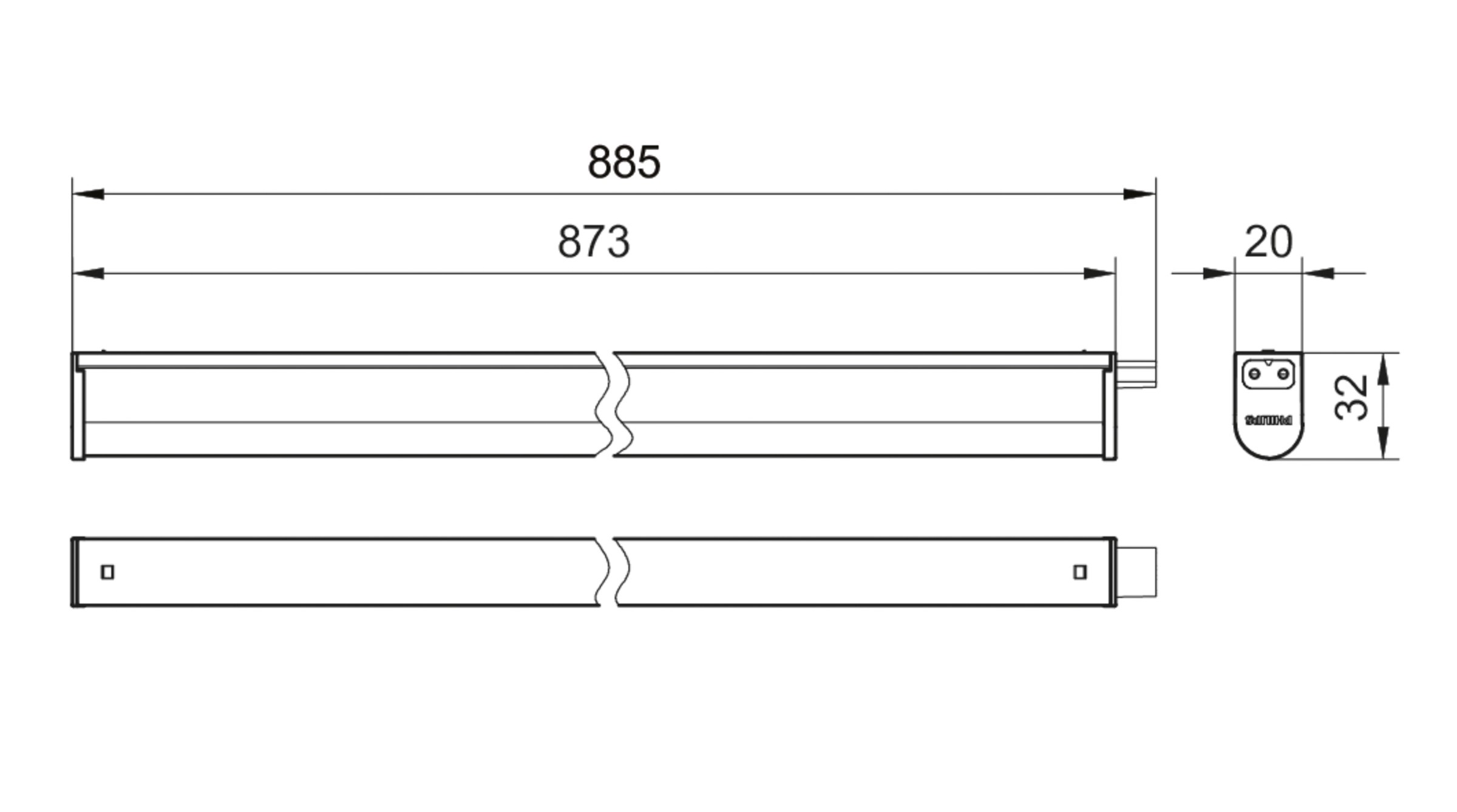 Philips Leiste Projectline 9,6 W 900 lm 3000/4000/6500 K IP20 90 cm ...