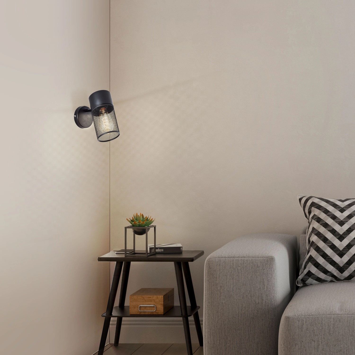 Brilliant Wandspot Kamolo Schwarz matt kaufen bei OBI