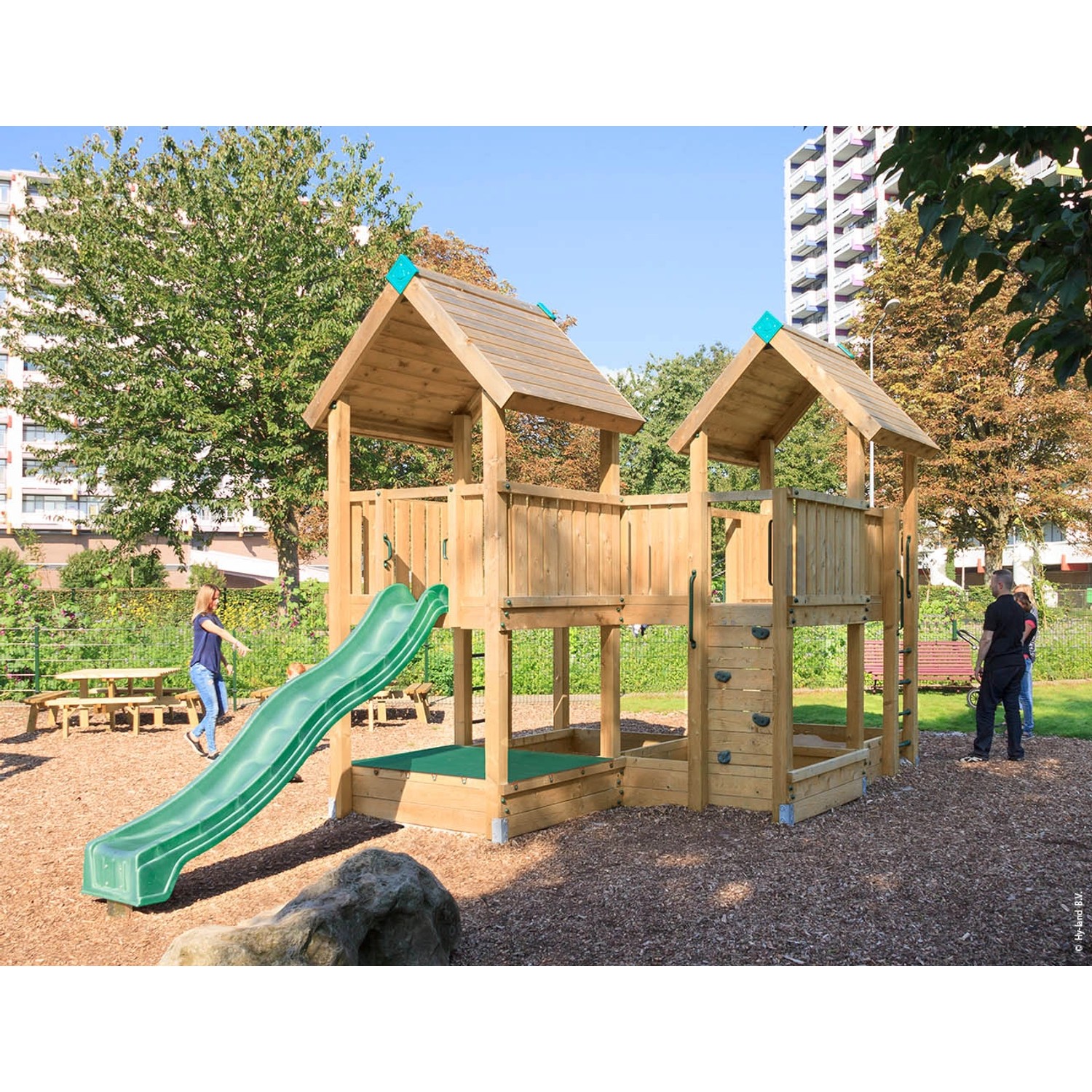 Hy-Land Spielgerät P6 mit Rutsche Premium Douglasie kaufen bei OBI