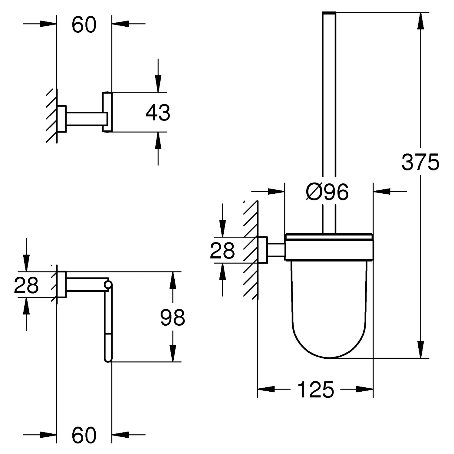 Grohe WC-Set 3 in 1 Essentials Cube kaufen bei OBI