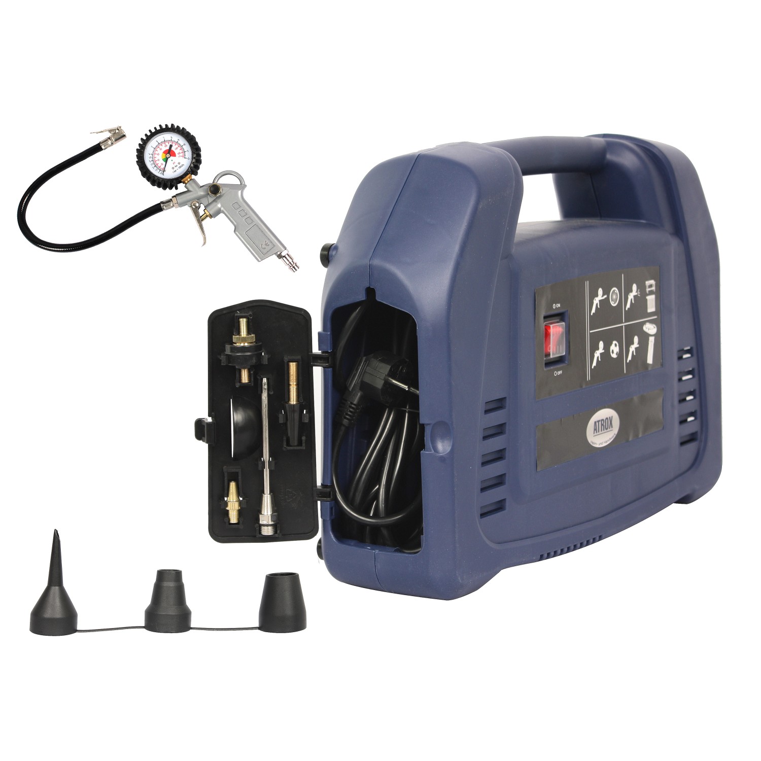 Atrox Mini-Kompressor Tragbar inkl. Zubehörset 9-tlg. kaufen bei OBI