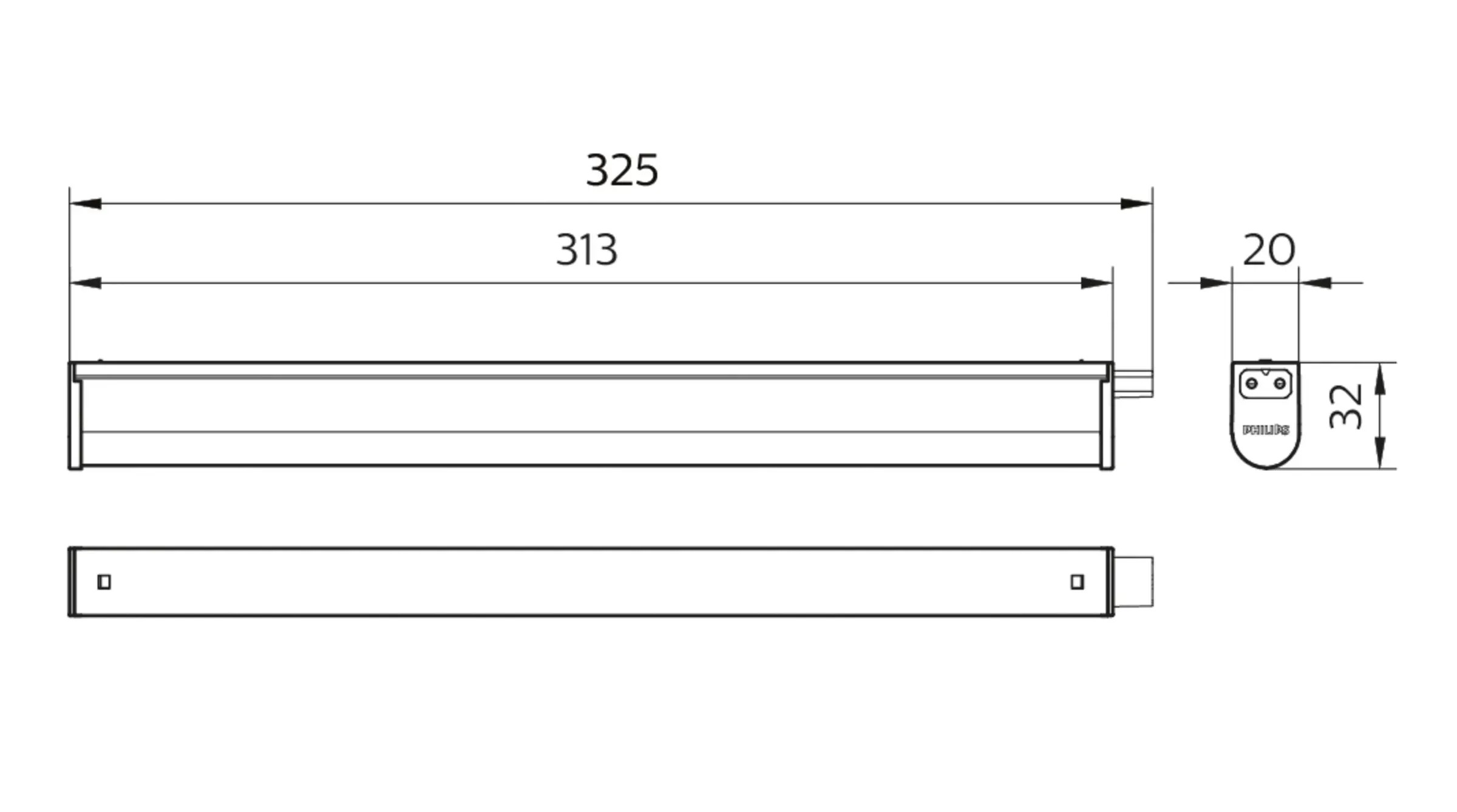 Philips Leiste Projectline 3,4 W 300 lm 3000/4000/6500 K IP20 30 cm ...