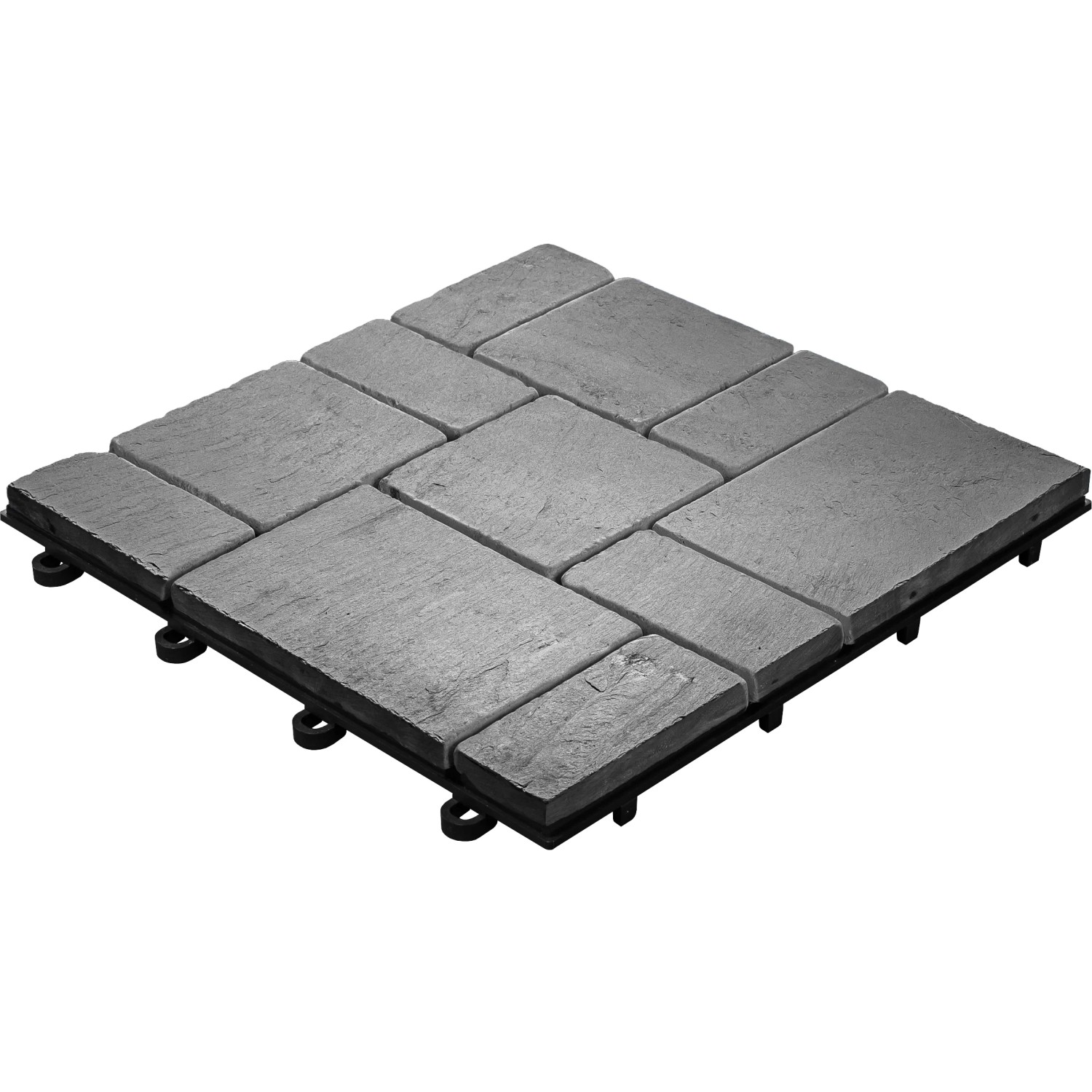 Florco Naturstein-Klickfliese Stone Schiefer Roma, 30 x 30 x 2,8 cm, 4 ...