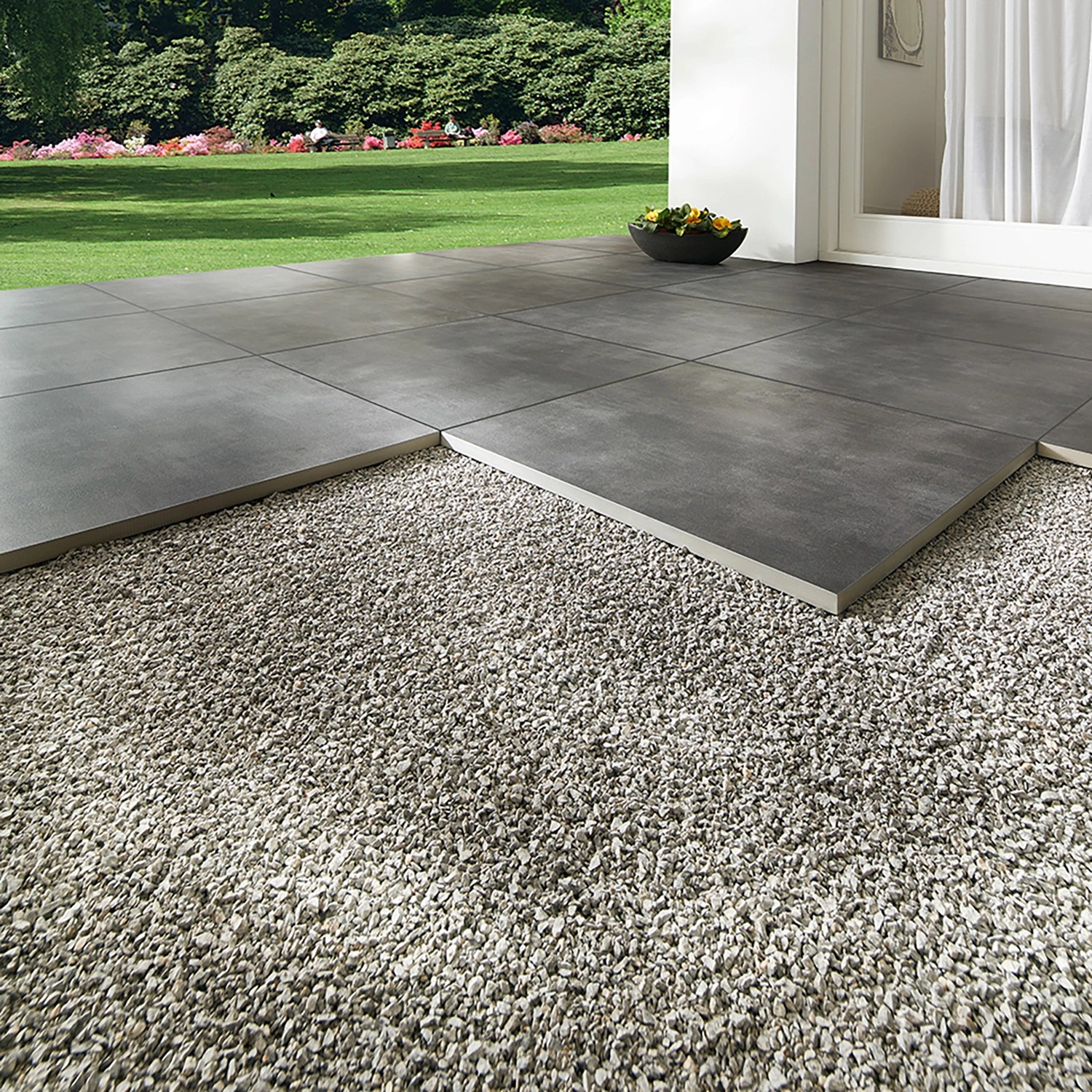 Terrassenplatte Feinsteinzeug Streetline Graphit 60 x 60 x 2 cm - 2 ...