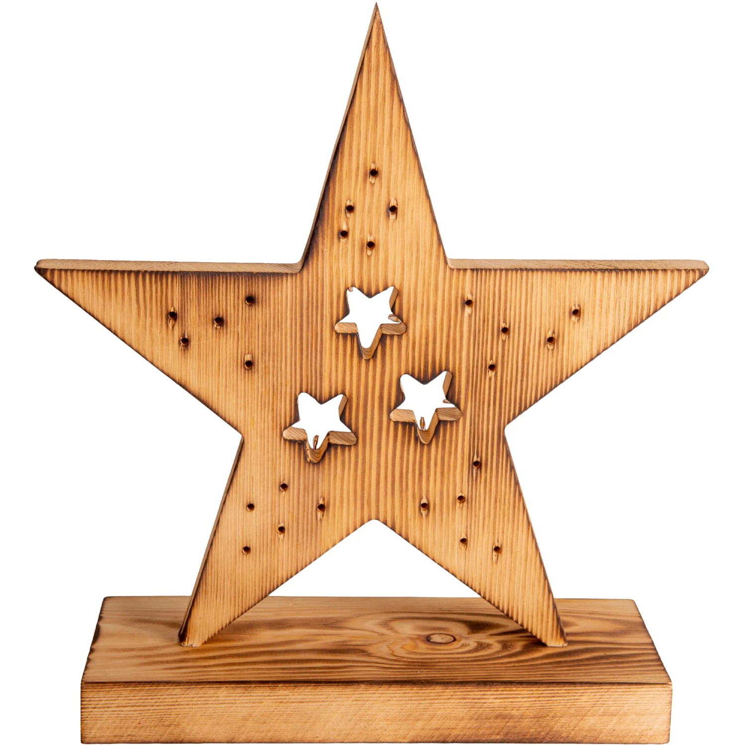 Näve LED-Holzstern 29 cm kaufen bei OBI