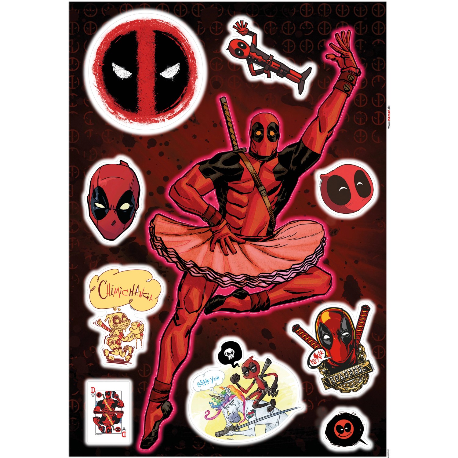 Komar Deko-Sticker Deadpool Derppool 50 x 70 cm gerollt kaufen bei OBI