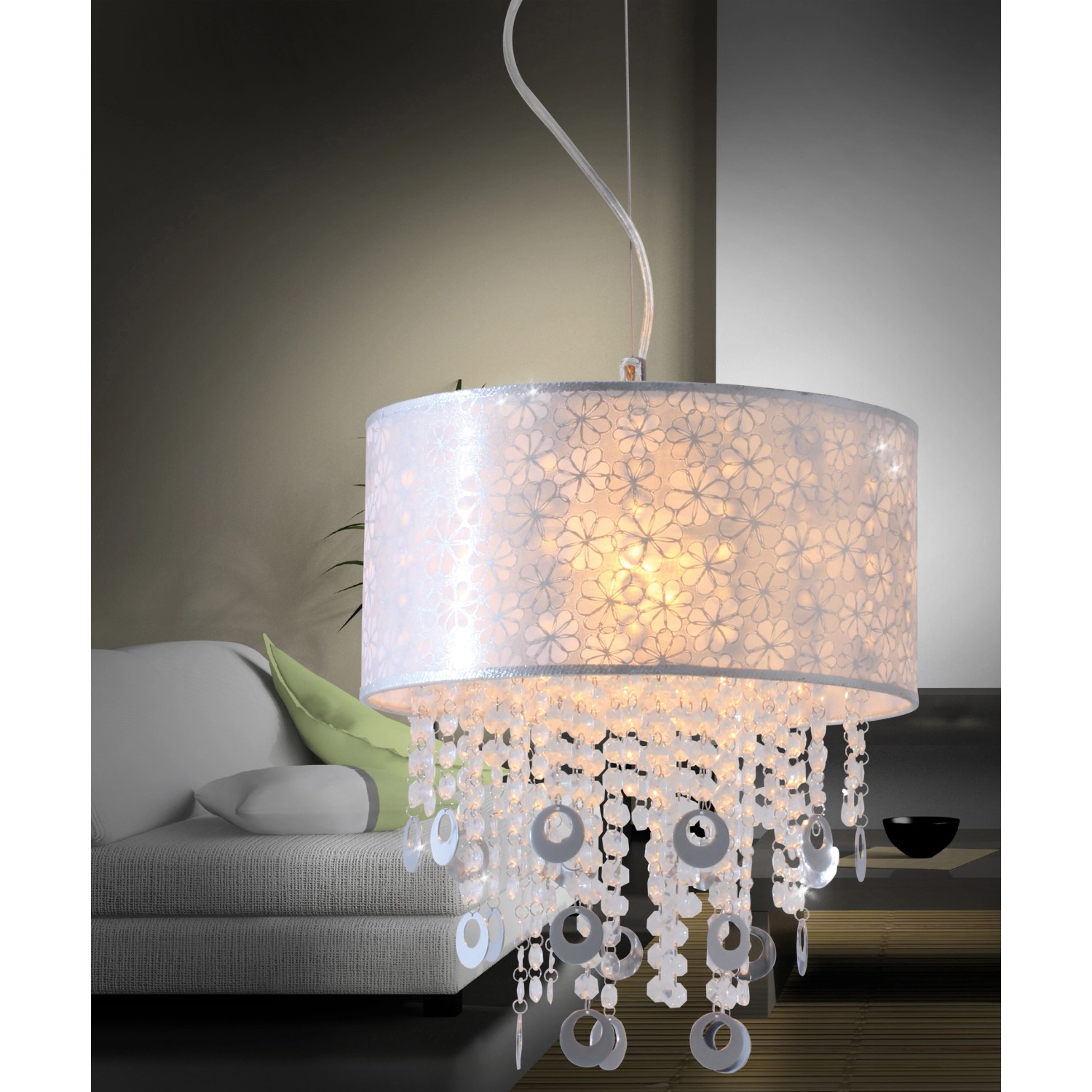 Näve Pendelleuchte Crystallo Weiß kaufen bei OBI