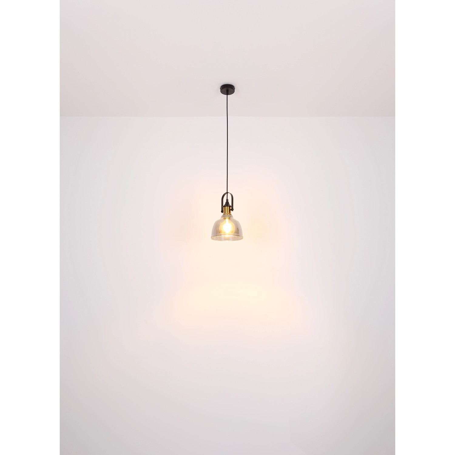 Globo Pendelleuchte Dorothea 1-flammig Schwarz 300 x 1200 mm kaufen bei OBI