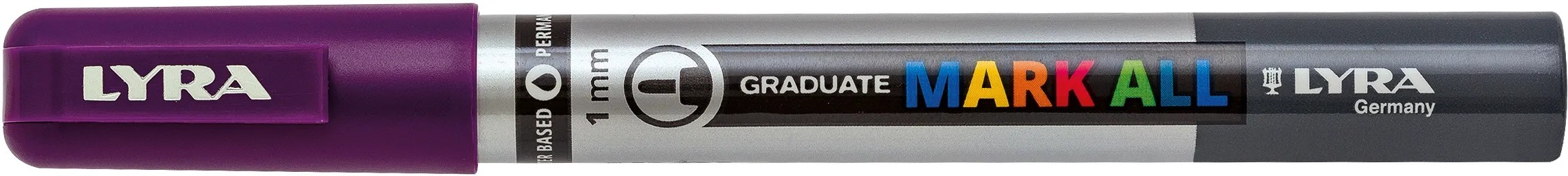 LYRA Mark All Marker für alle Oberflächen Permanent Rundspitze 1mm ...