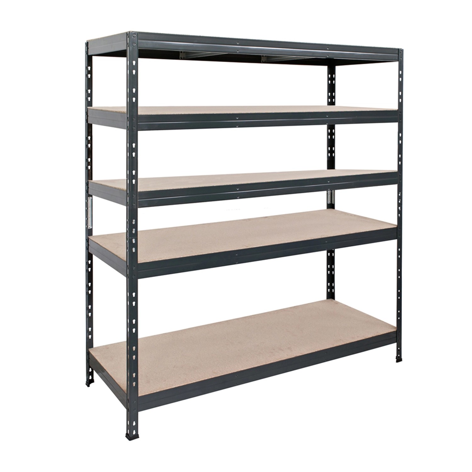 Ar Shelving Rivet Schwerlastregal 180 x 150 x 60 cm 5 Böden Anthrazit ...