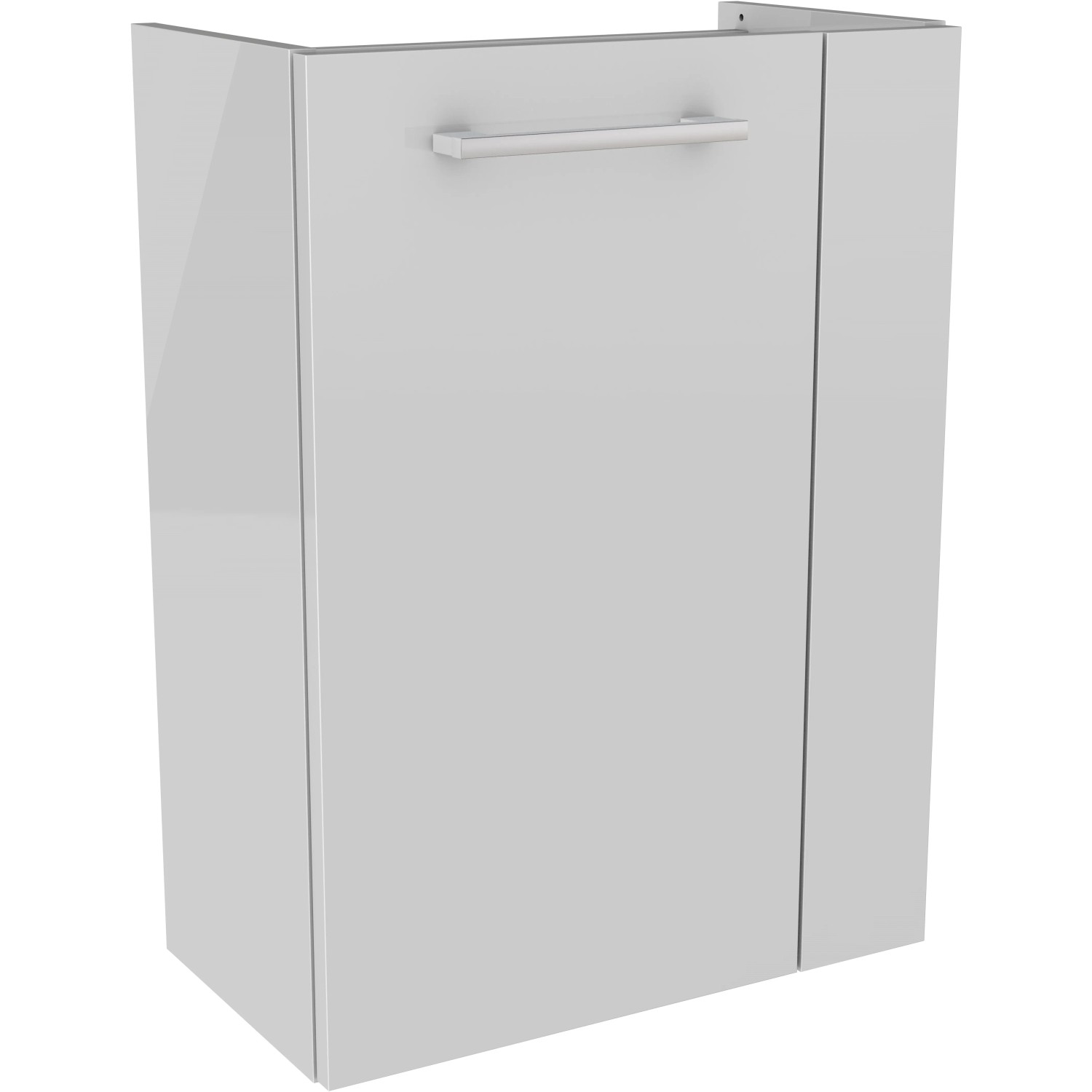 Fackelmann Waschbeckenunterschrank 44 cm Lino Weiß Mini Anschlag links ...