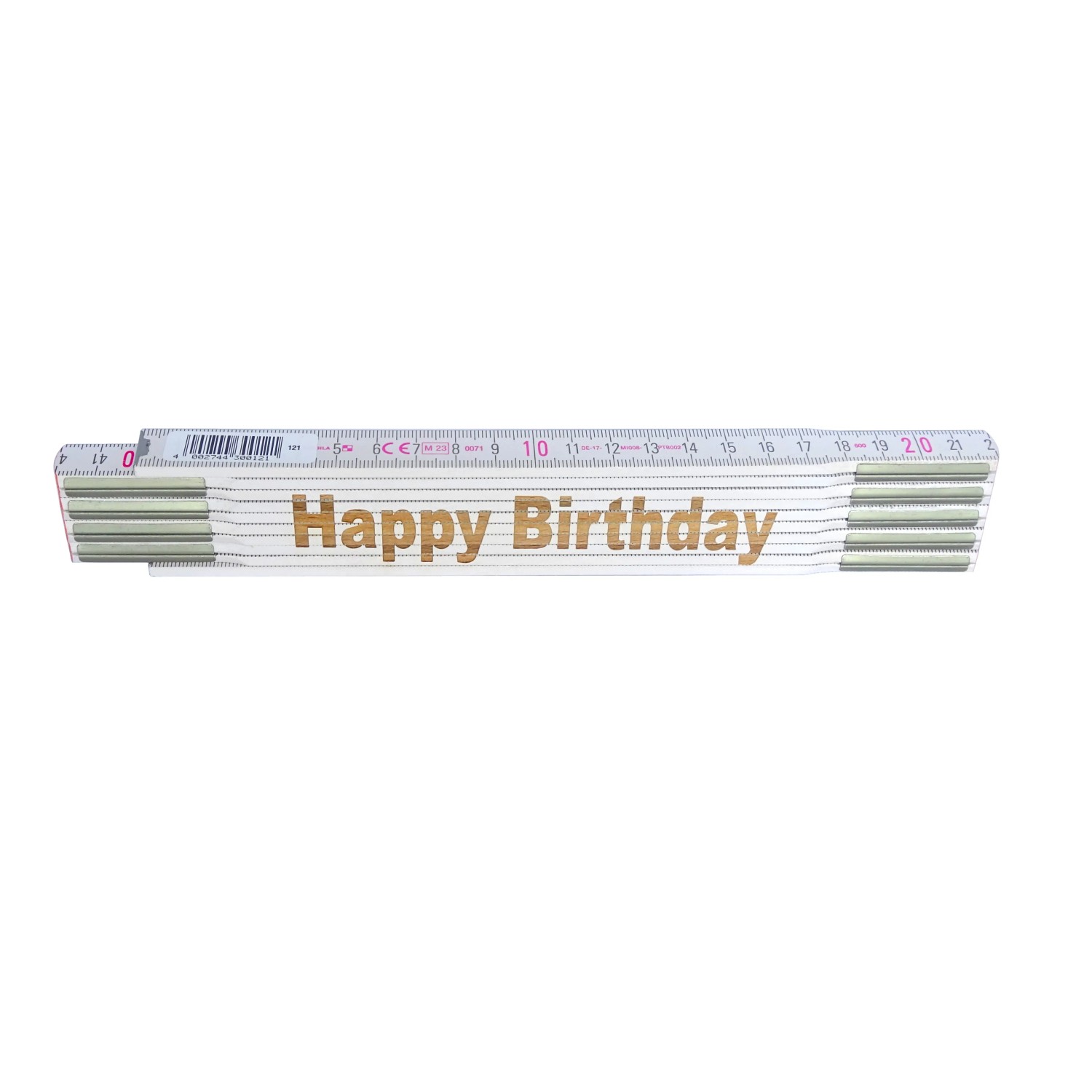 Stabila Zollstock mit Lasergravur "Happy Birthday" 2 m