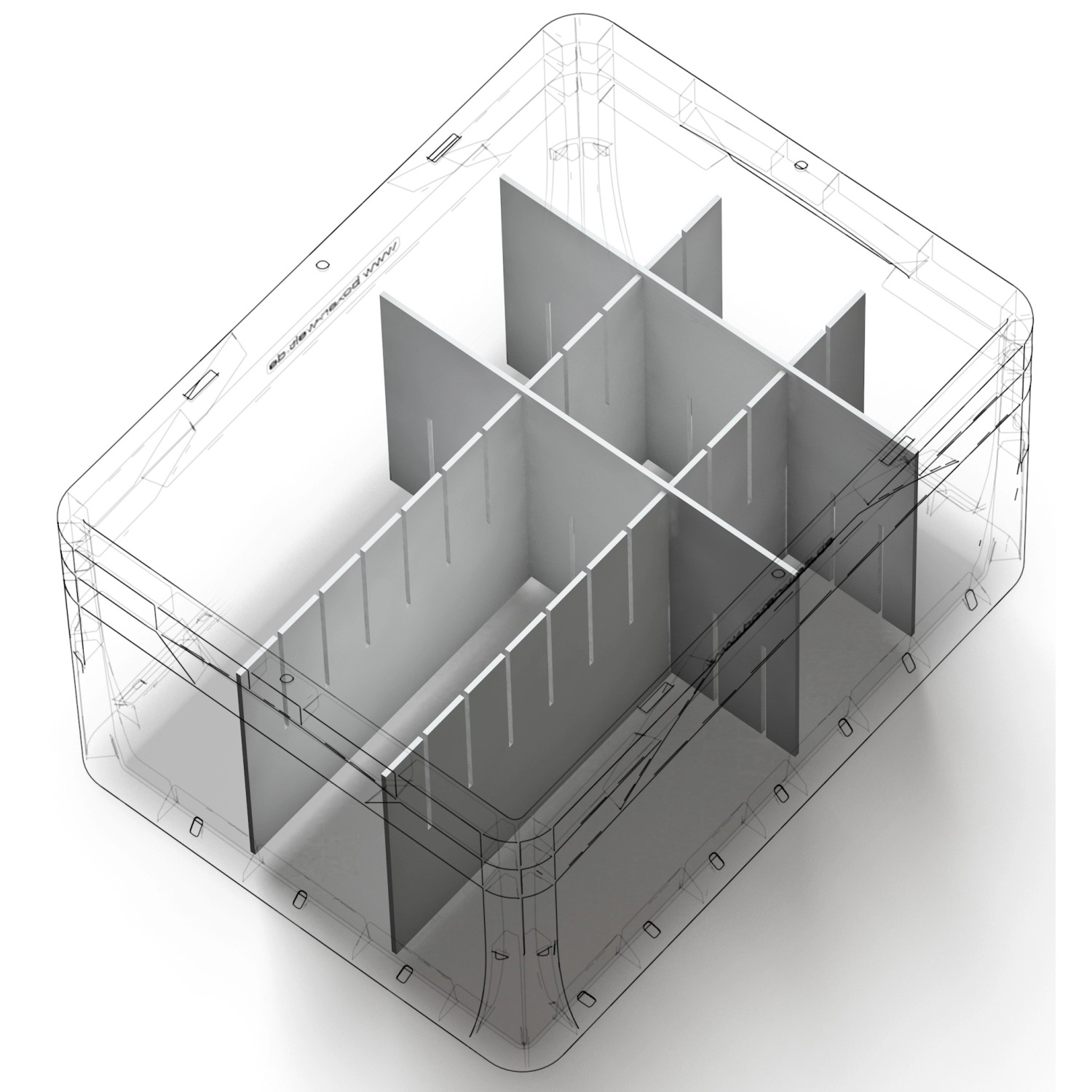 Eurobox-System Abtrenner 55,4 cm x 16 cm Weiß kaufen bei OBI