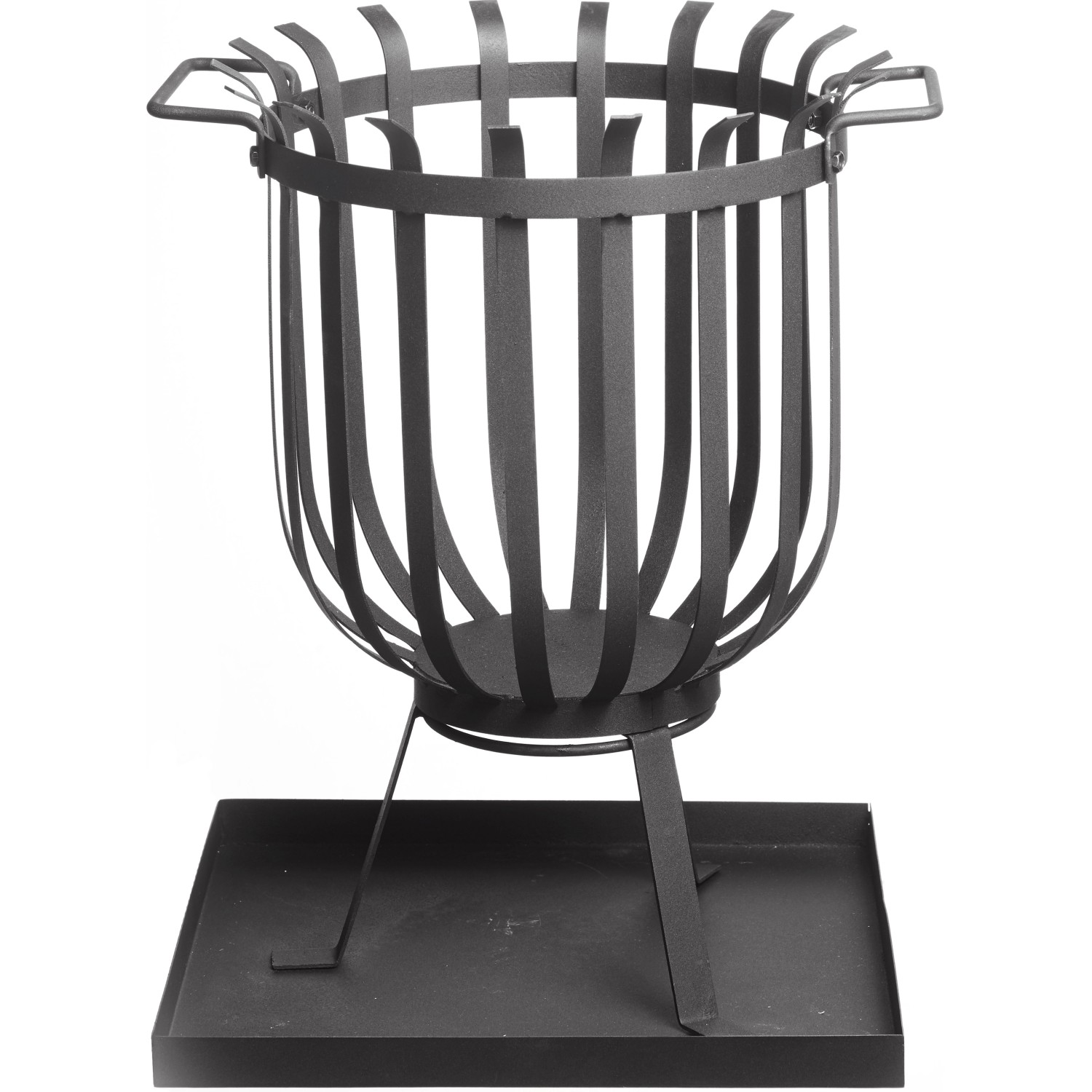 Gartenfreude Feuerkorb mit Feuerhaken und Untersetzer, 36 x 36 x 46 cm ...