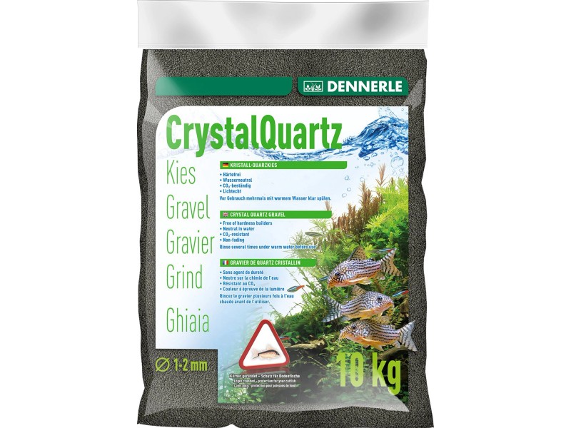 Dennerle Aquarien Kristall-Quarzkies 1 - 2 mm Diamantschwarz 10 kg ...