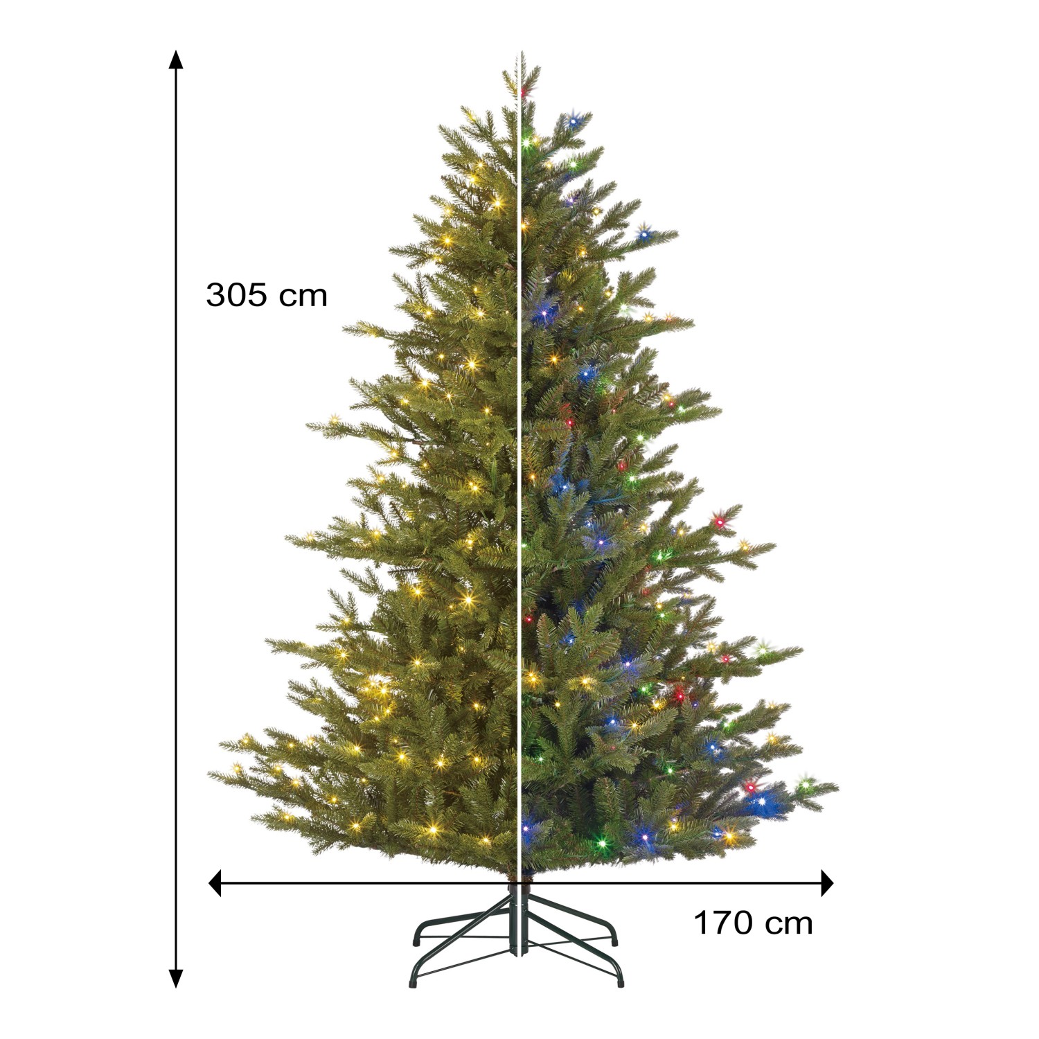 Black Box Trees LED-Weihnachtsbaum Macallan in Form Fallend 305 cm ...