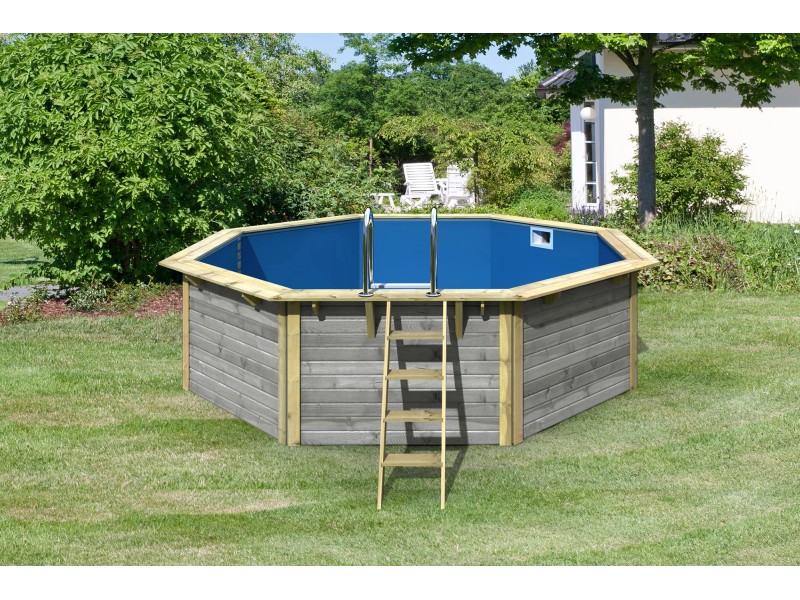 Karibu Pool X2 Wassergrau Innenhülle Blau kaufen bei OBI