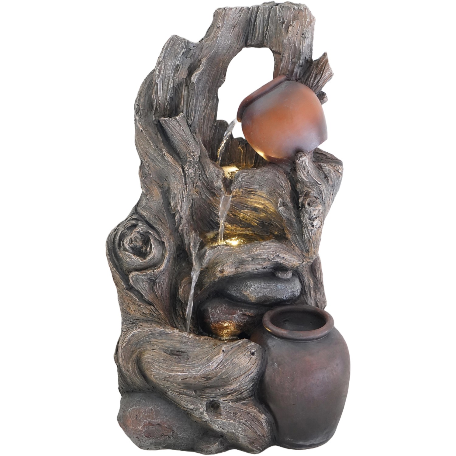 Granimex Wasserspiel Nanda Inkl. Deckel, Pumpe und LED-Beleuchtung ...