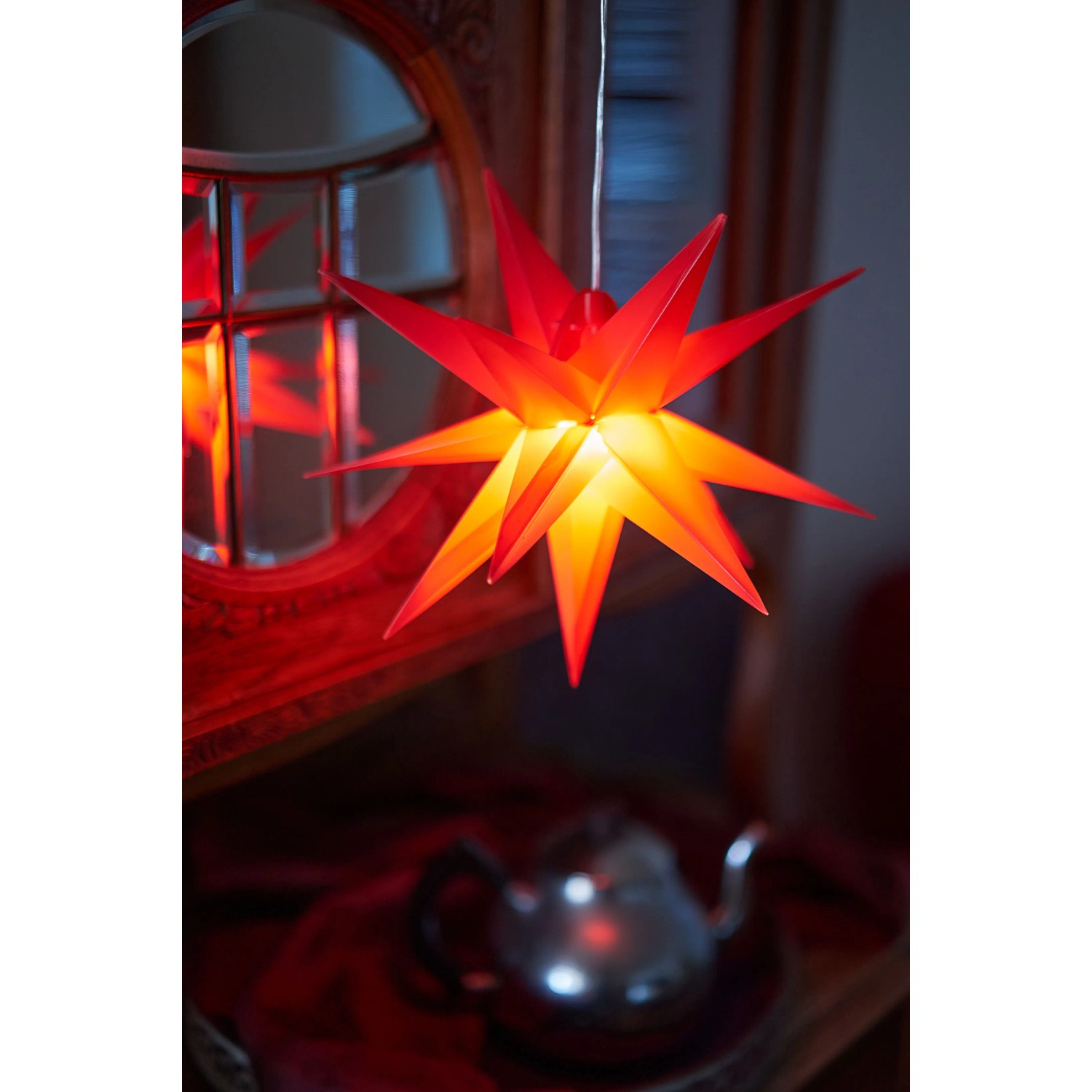 Amare LED-3D-Weihnachtssterne 2er-Set mit Timer Rot Ø 27 cm kaufen bei OBI
