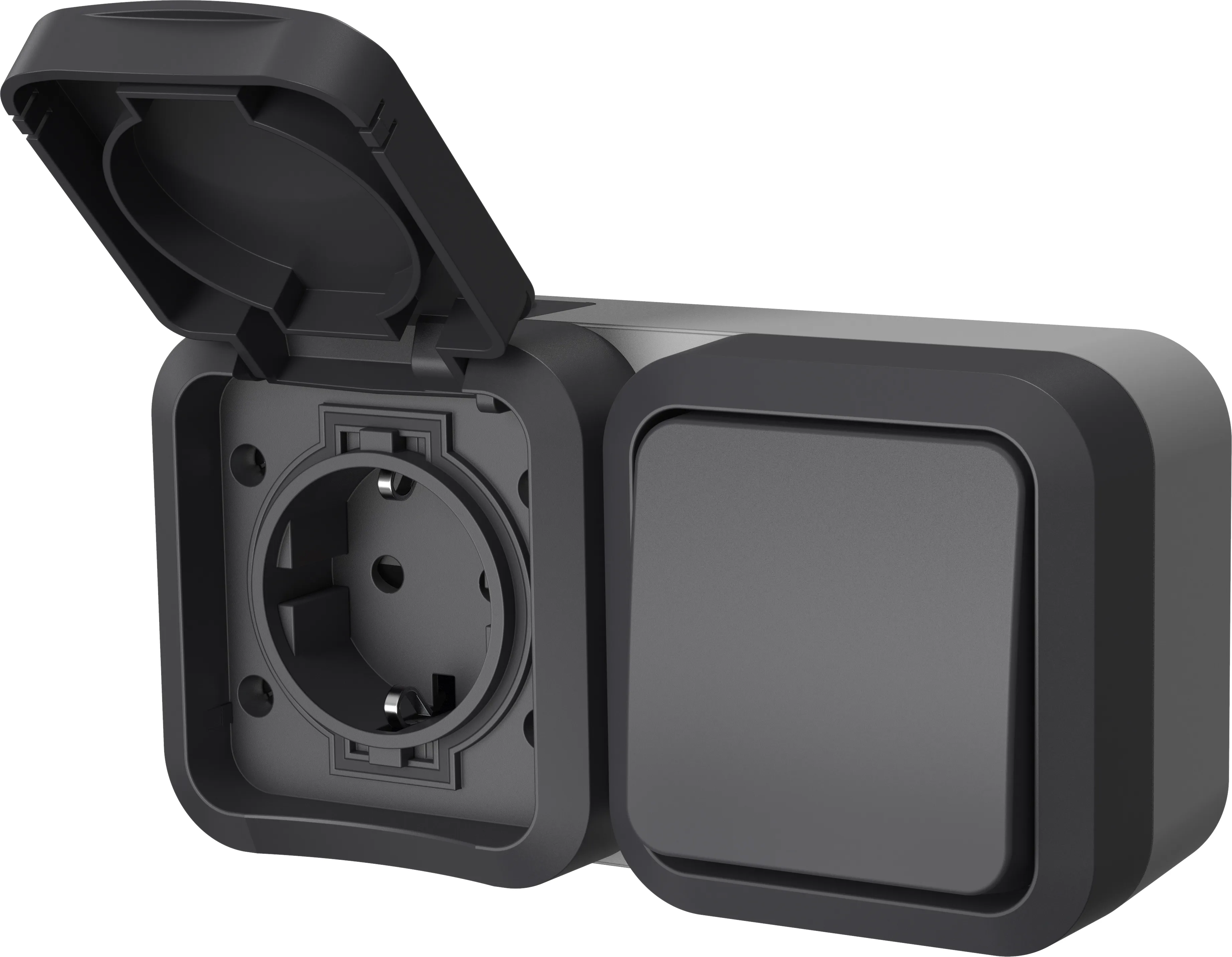 Steckdose mit Schalter Aufputz IP55 kaufen bei OBI