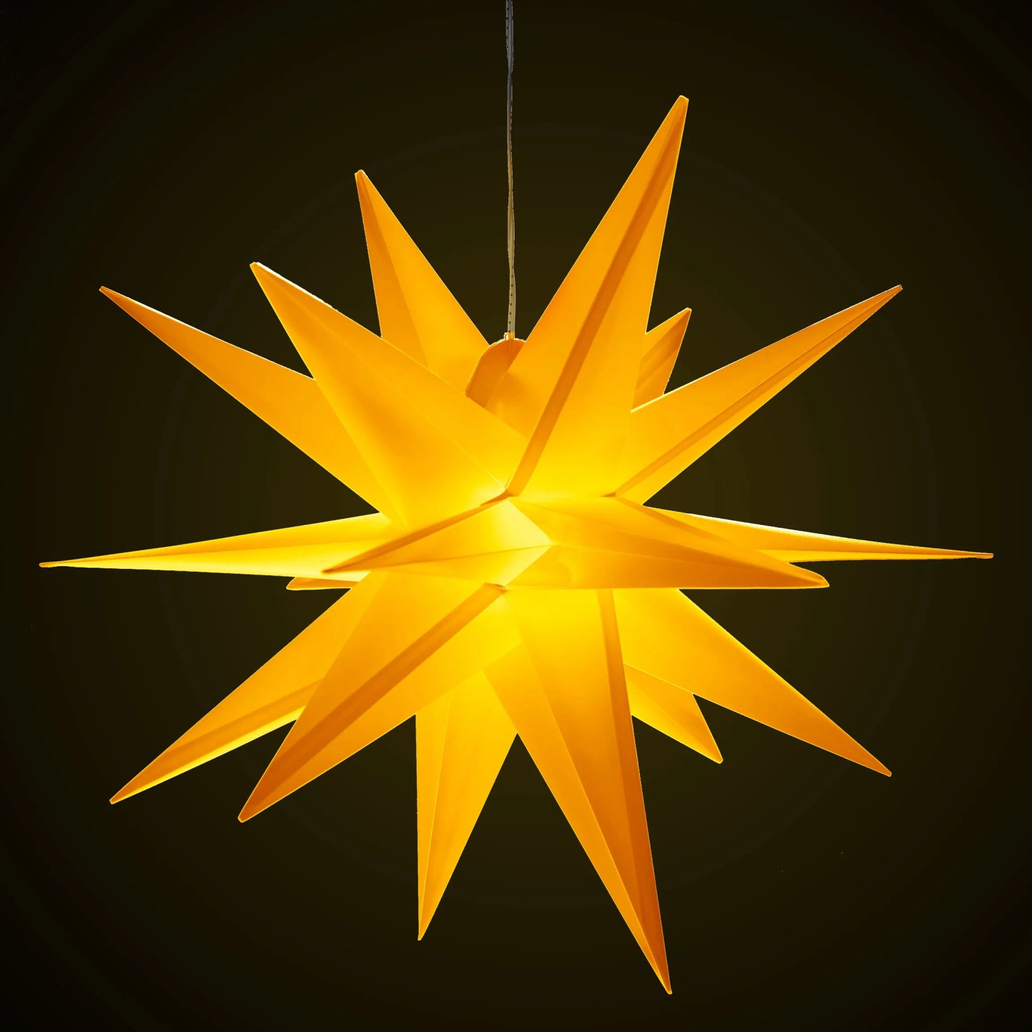 Amare LED-3D-Weihnachtsstern mit Timer Gelb ca. 57 cm x 48 cm x 44 cm ...