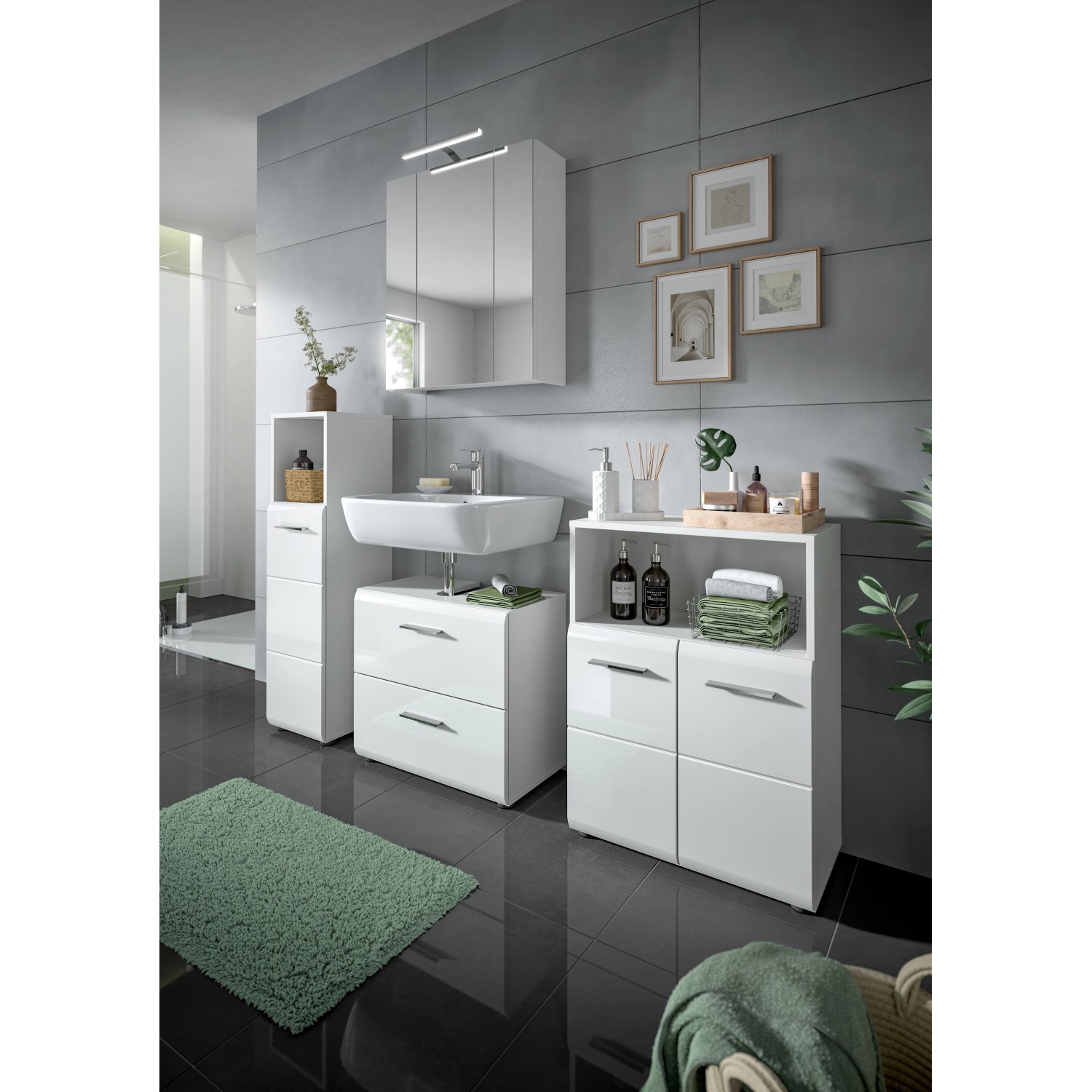 Badkombination Ice 120 cm x 190 cm x 32 cm Weiß-Weiß kaufen bei OBI