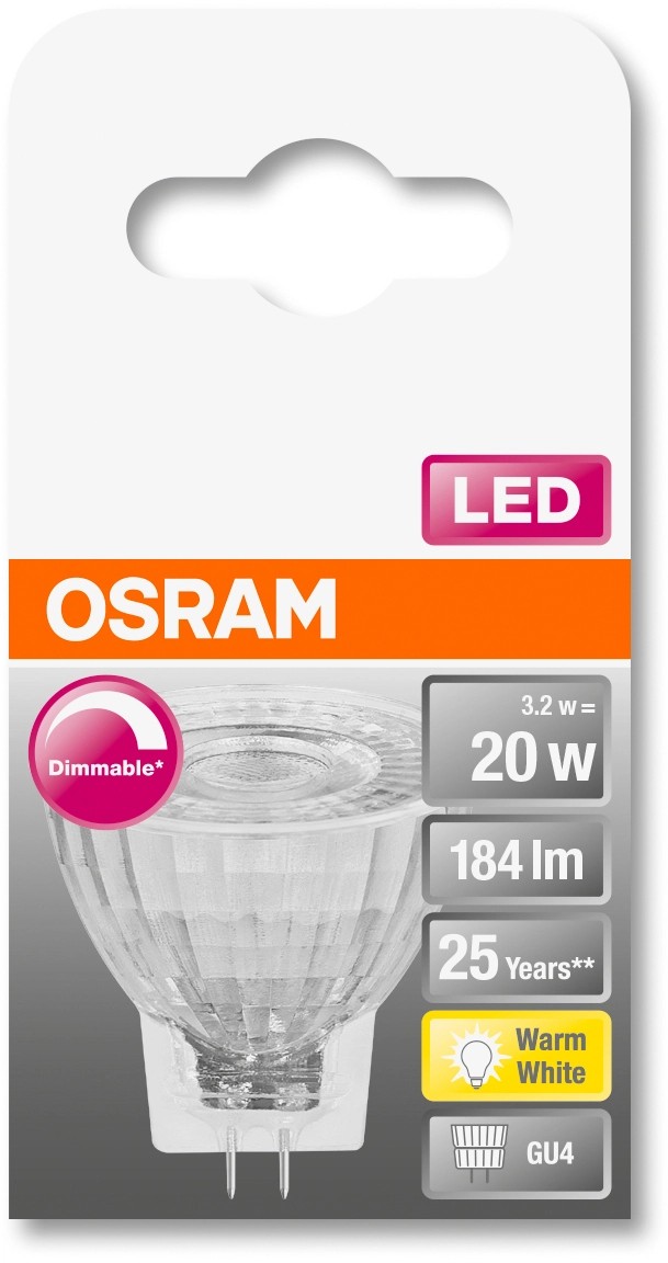Osram LED-Leuchtmittel GU4 3,2 W Warmweiß 184 lm EEK: G 3,8 x 3,5 cm (H x Ø) kaufen bei OBI