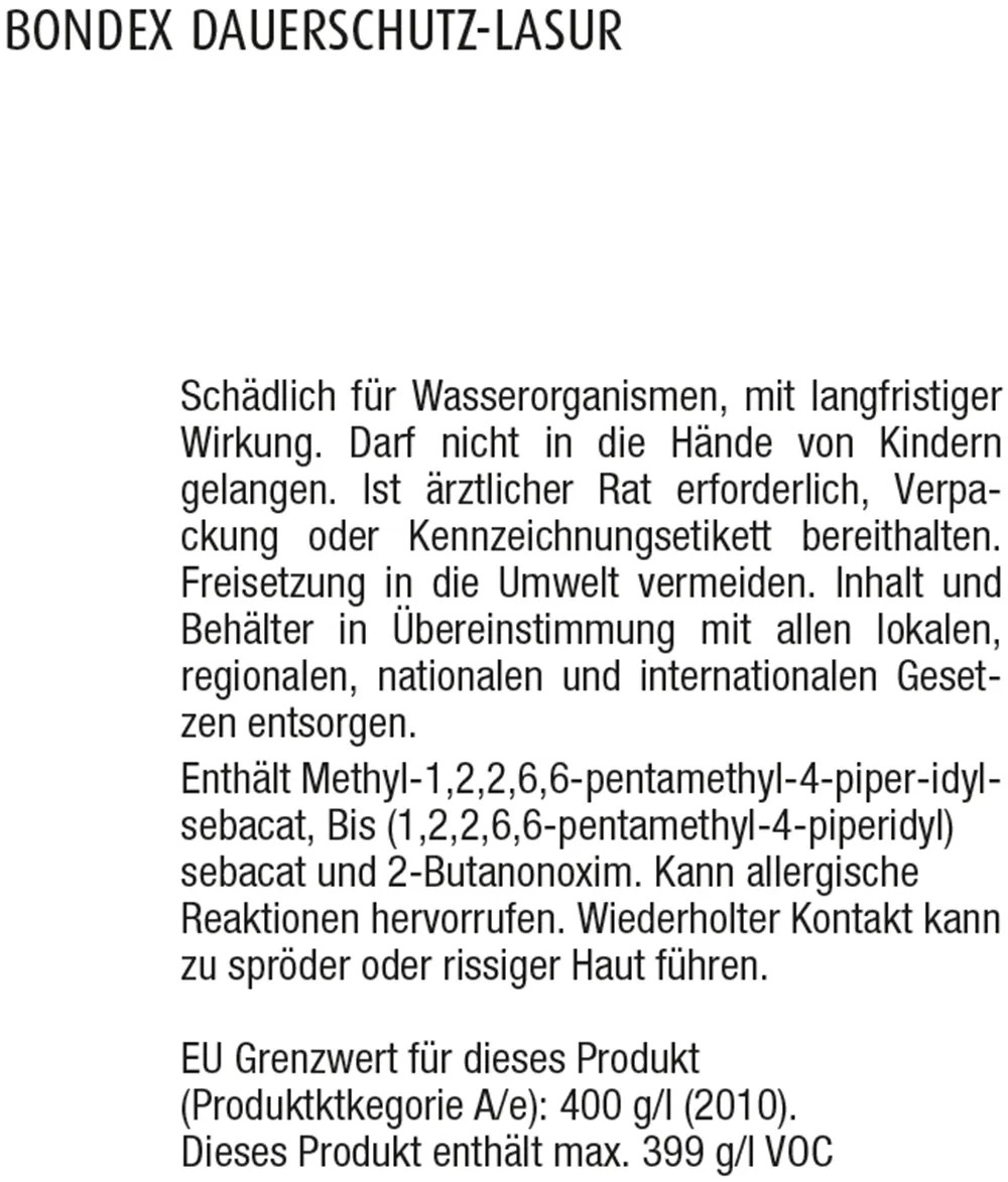 Bondex Dauerschutz-Lasur Eiche Hell 2,5 l kaufen bei OBI
