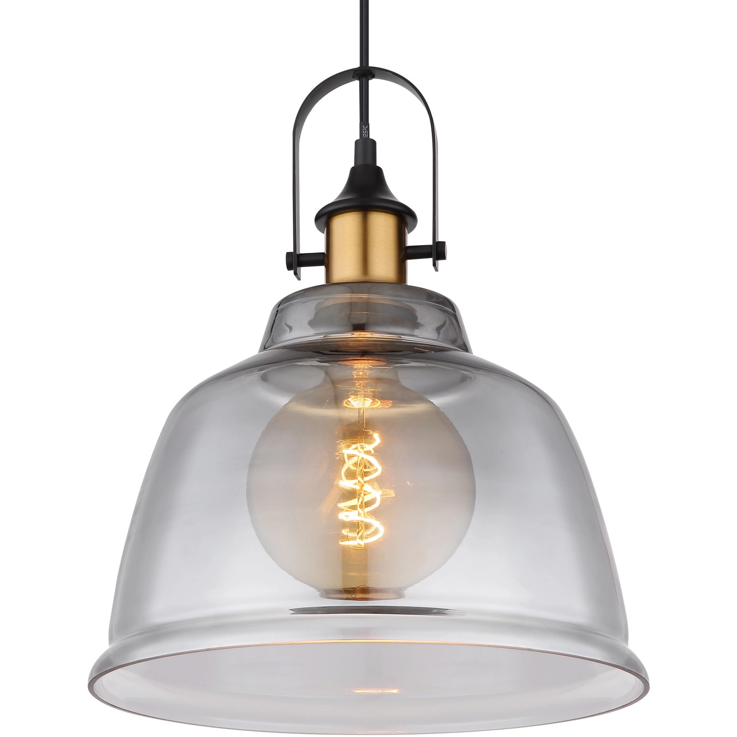 Globo Pendelleuchte Dorothea 1-flammig Schwarz 300 x 1200 mm kaufen bei OBI