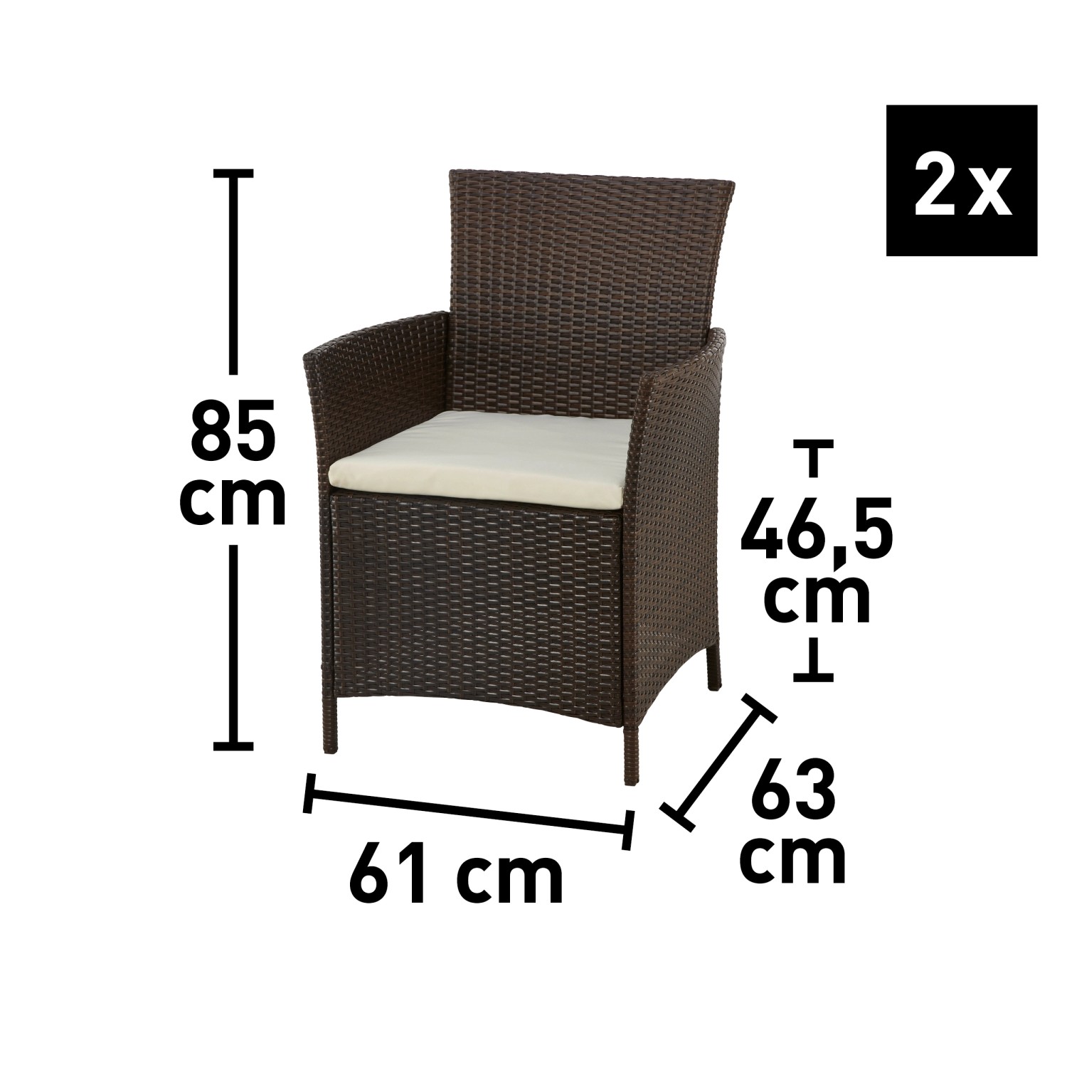 Gartenmöbel-Set Canera 4-teilig Polyrattan Braun kaufen bei OBI