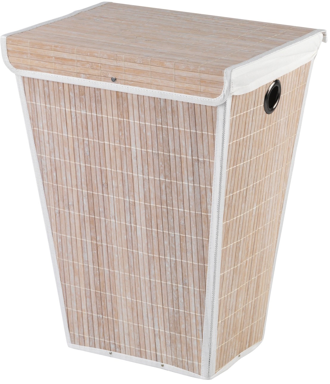 Wenko Wäschetruhe Bamboo konisch Weiß kaufen bei OBI