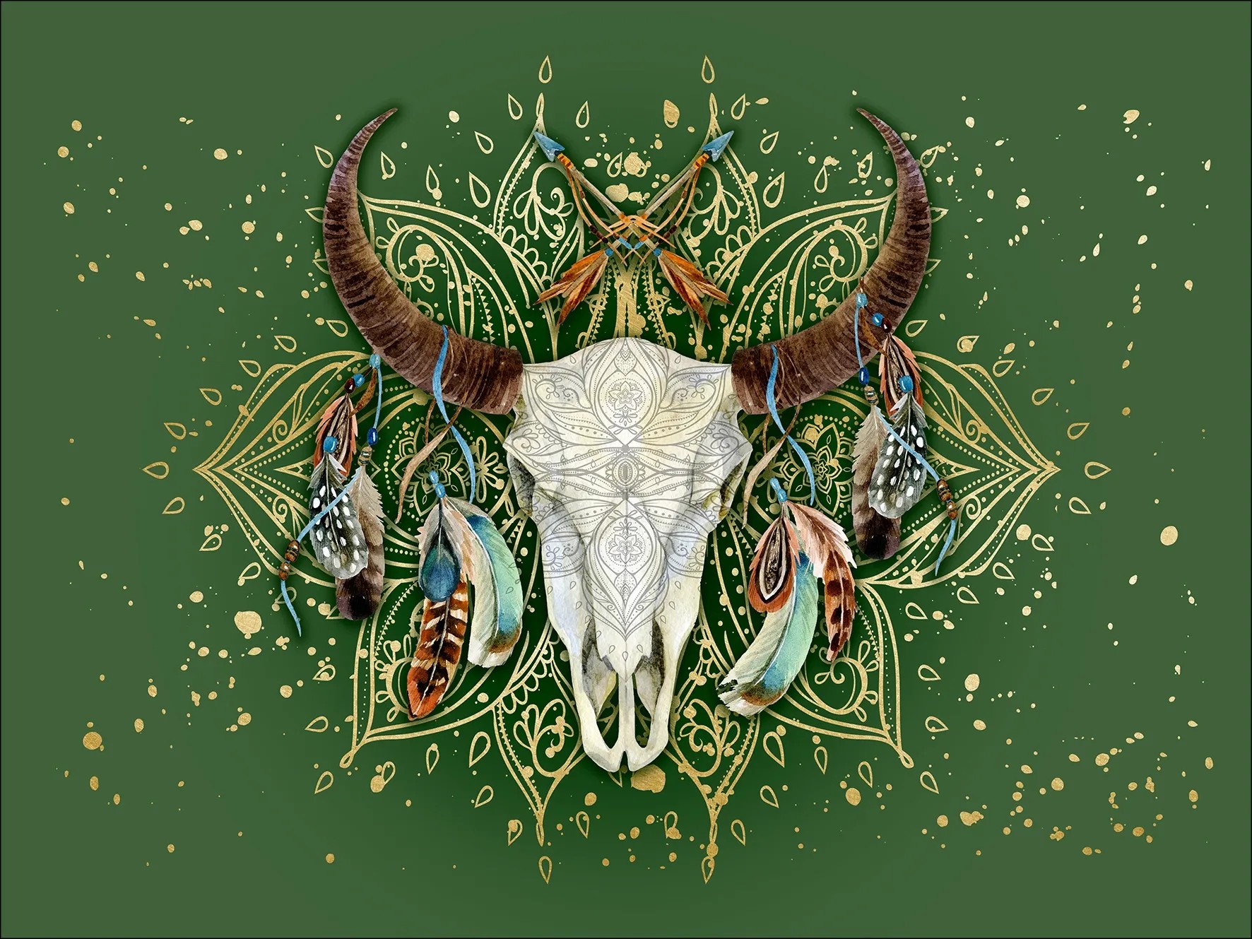 Leinwandbild Abstract Animal Head I 116 cm x 84 cm kaufen bei OBI