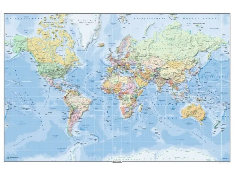Maxiposter World Map - Political german 61 cm x 91,5 cm kaufen bei OBI