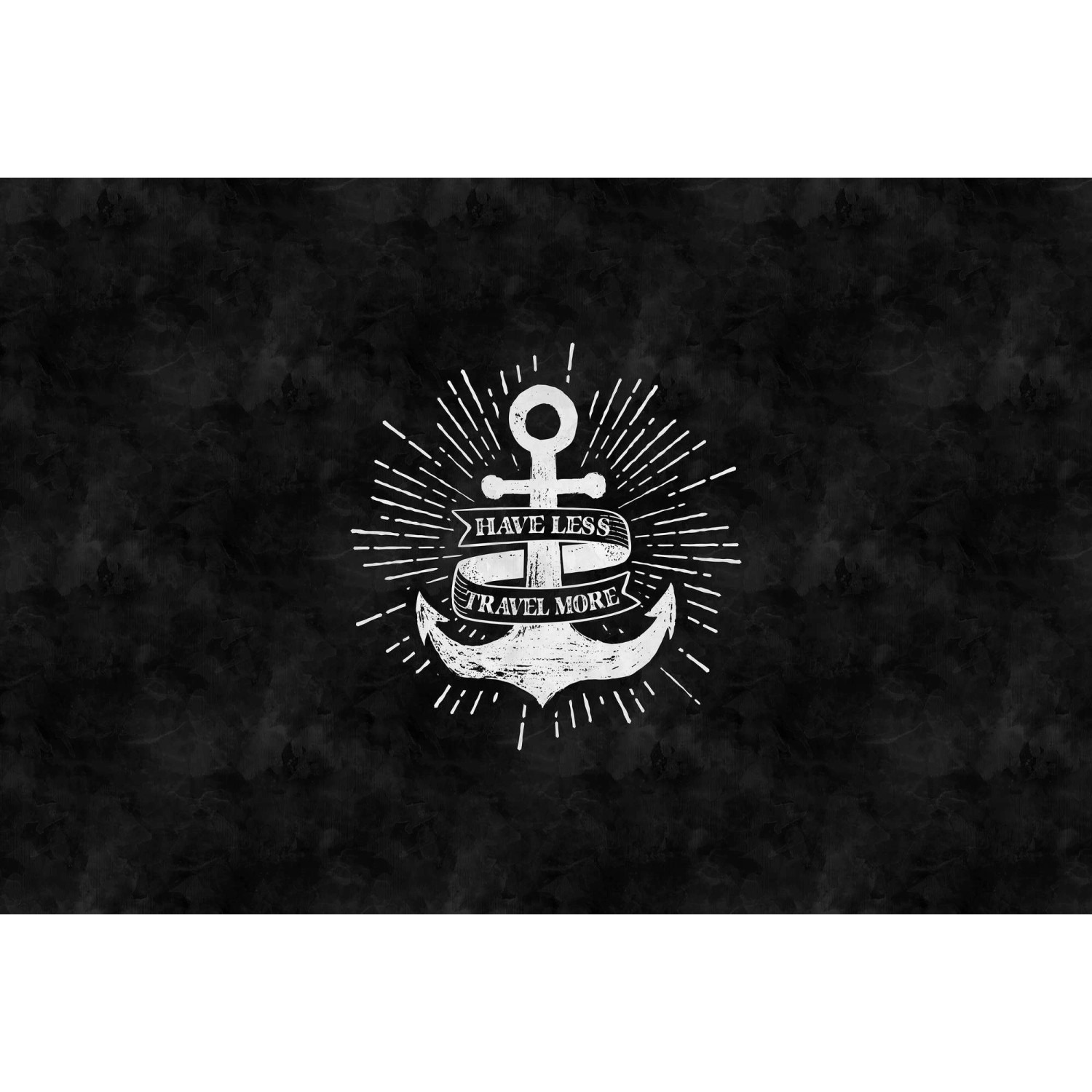 Fototapete Blackboard Anker Slogan Schwarz Weiß 4,00 m x 2,70 m FSC ...