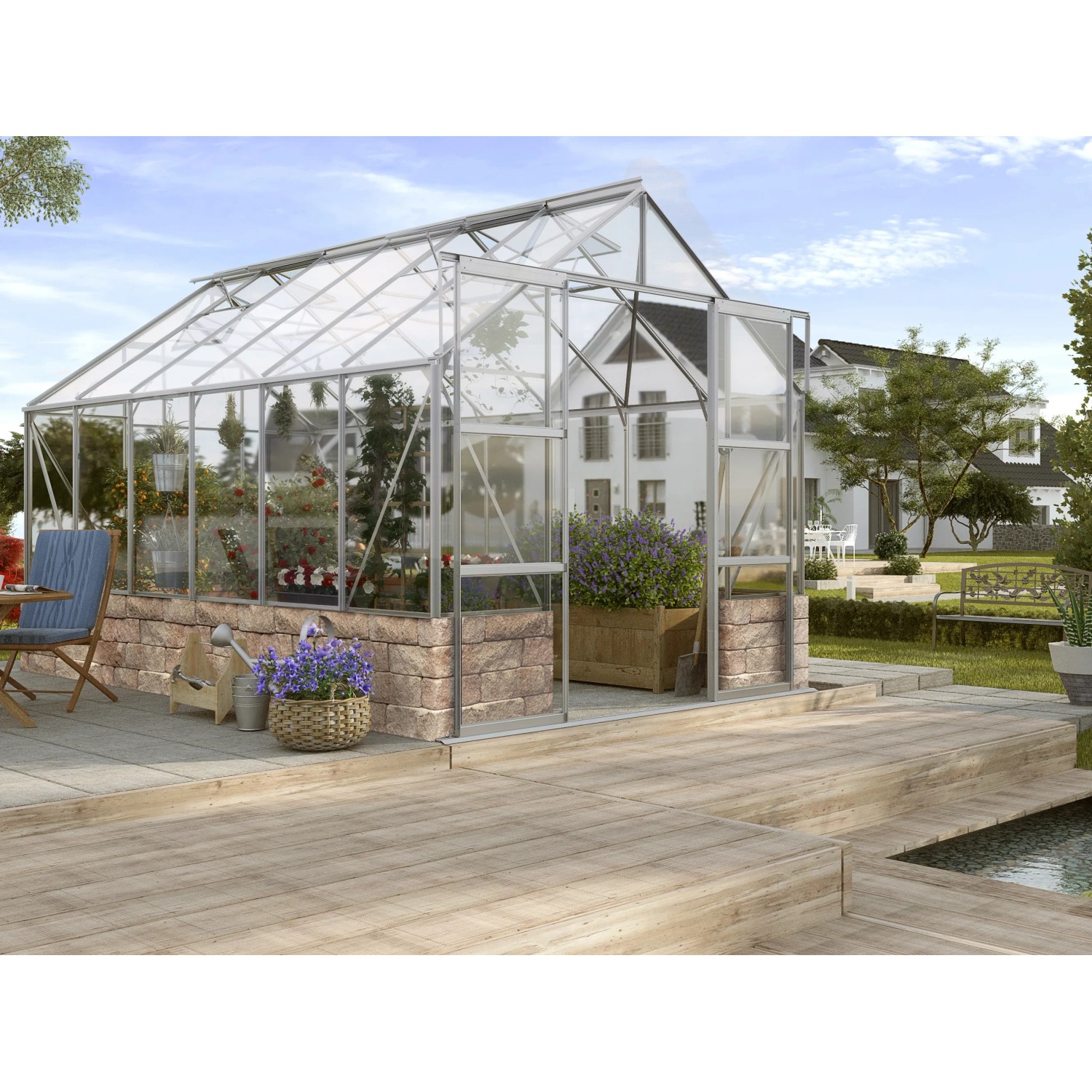 Vitavia Gewächshaus Cassandra 9900 Sand 9,9 m² kaufen bei OBI