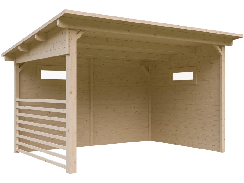 Skan Holz Unterstand Vimmerby 370 cm x 250 cm Natur kaufen bei OBI