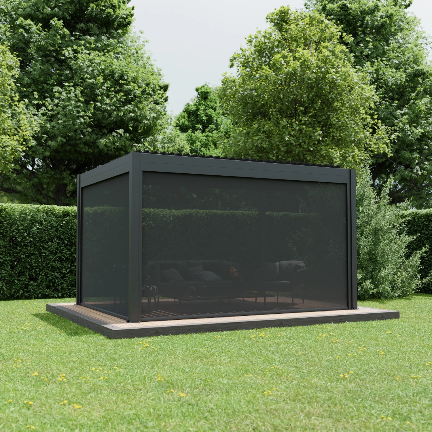 Ximax Seitenmarkise Aluminium Pergola 400 cm Dunkelgrau kaufen bei OBI