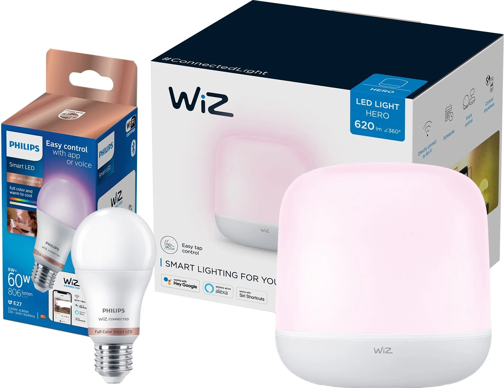 WiZ Tischleuchte Hero inkl. Philips E27 LED-Lampe kaufen bei OBI