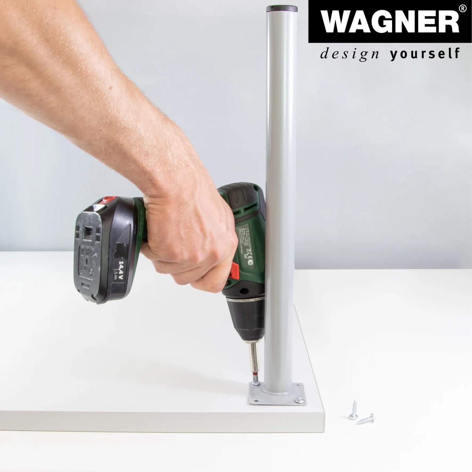 Wagner Teleskopfuß Justierbar Ø 30 mm Länge 160 mm - 250 mm Schwarz ...