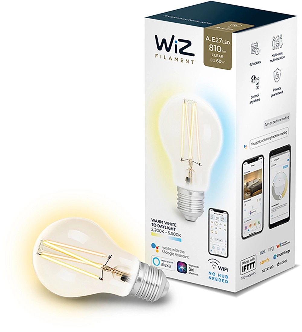 WiZ Smart LED-Leuchtmittel Wifi Filament Clear A60 E27 7 W kaufen bei OBI WiZ Smart LED-Leuchtmittel Wifi Filament Clear A60 E27 7 W kaufen bei OBI
