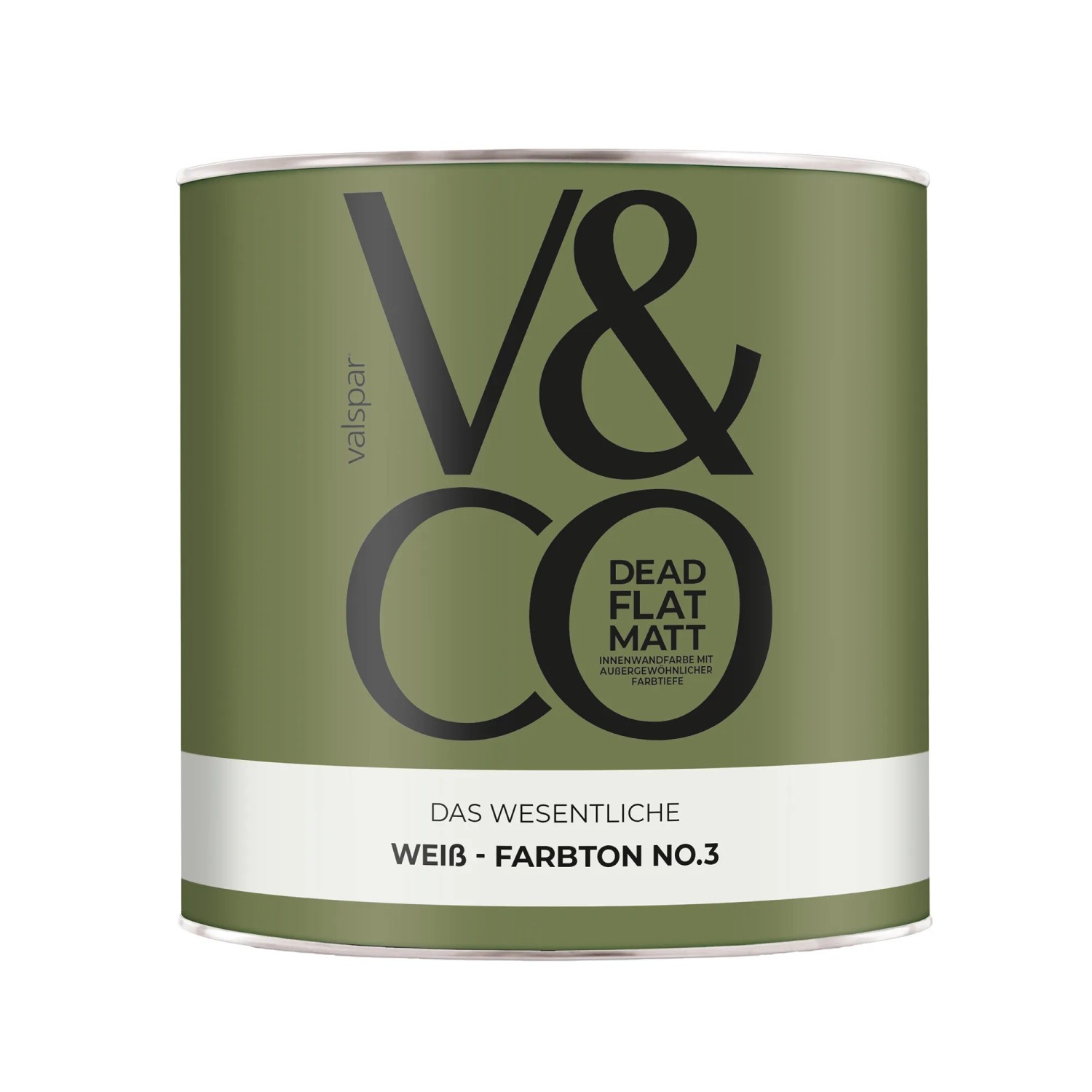 V&CO Premium-Innenfarbe Dead Flat Matt Weiß Farbton 3 Das Wesentliche 2 ...