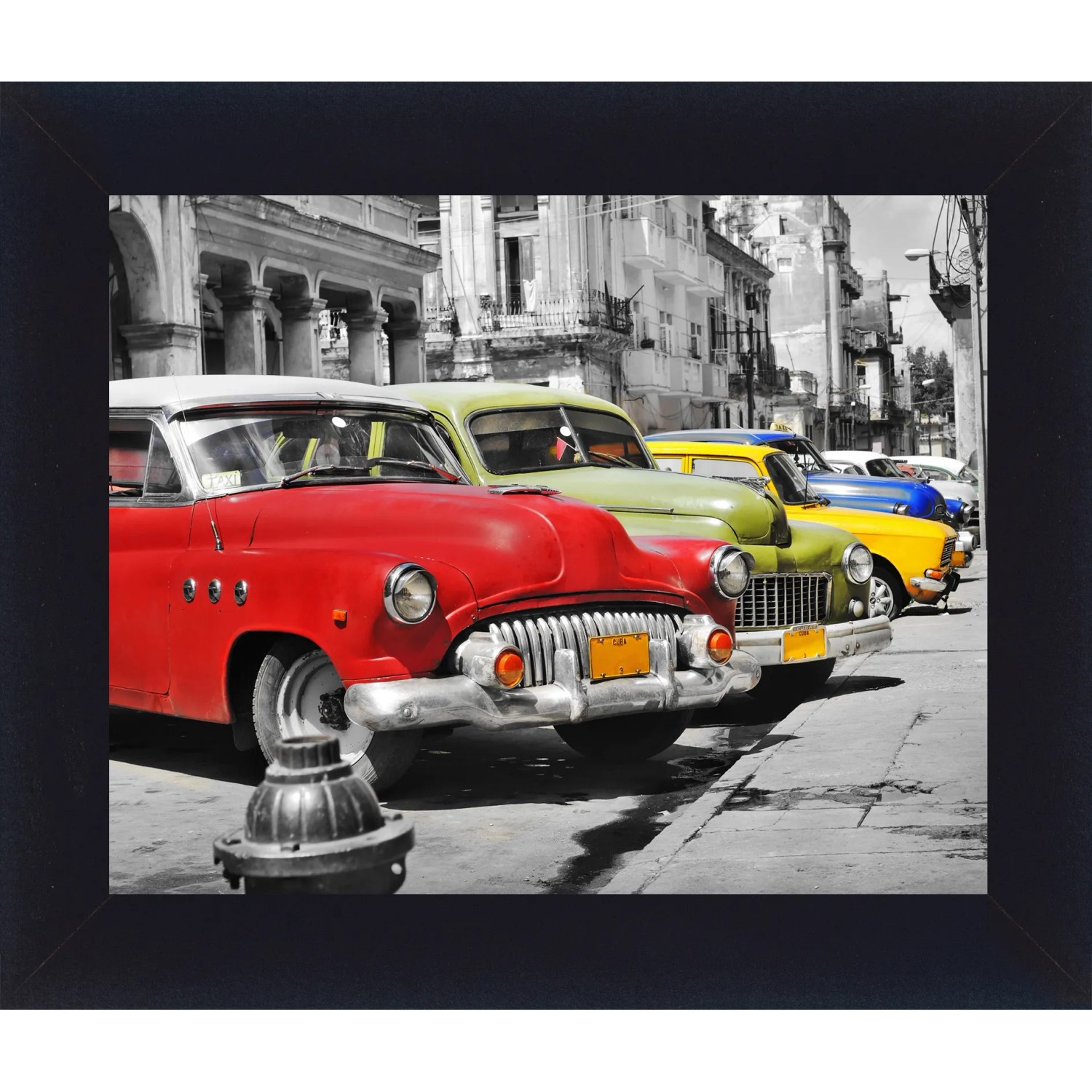 Bild mit Rahmen Cuba Cars 32 cm x 38 cm kaufen bei OBI