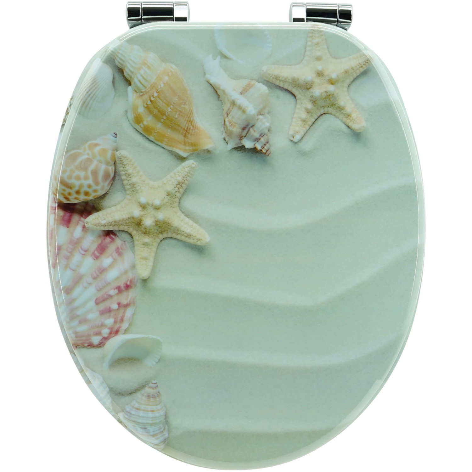 Sanfino WC Sitz Beach Star Toilettendeckel mit Absenkautomatik aus Holz ...