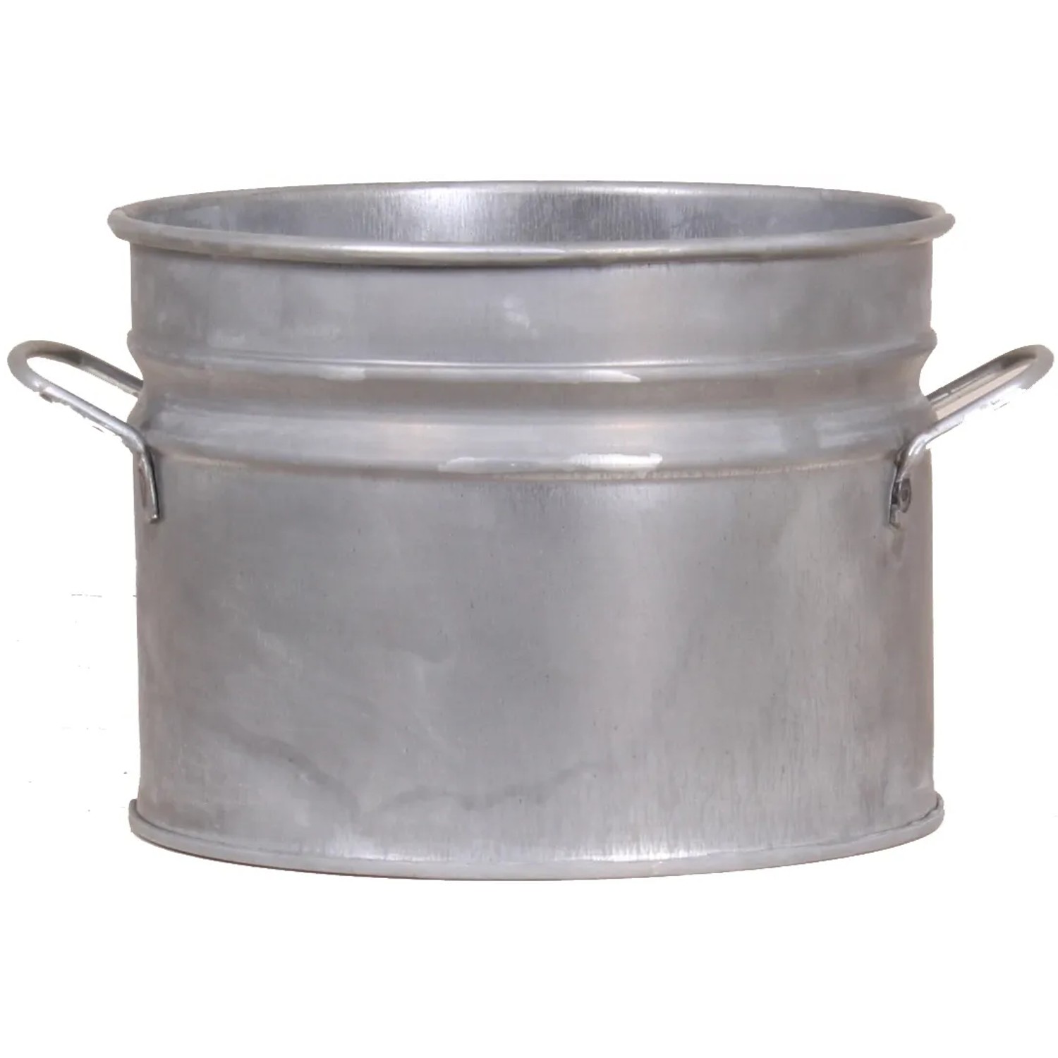 Zink-Übertopf mit Griffen Ø 18 cm x 16 cm Silber kaufen bei OBI
